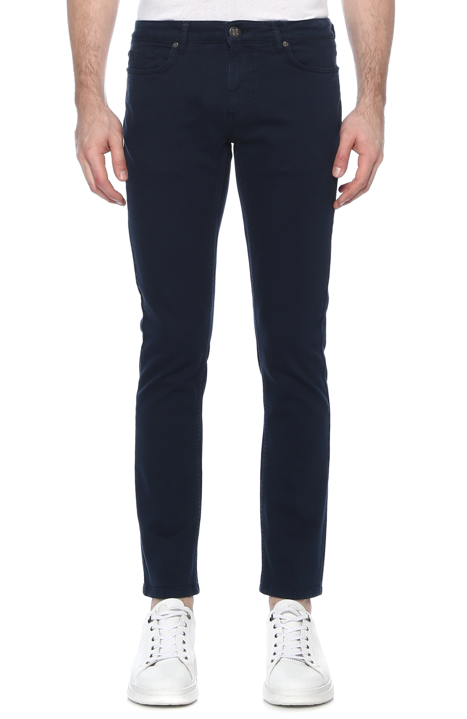 Slim Fit Lacivert Normal Bel Casual Pantolon Slim Fit Lacivert Normal Bel Casual Pantolon