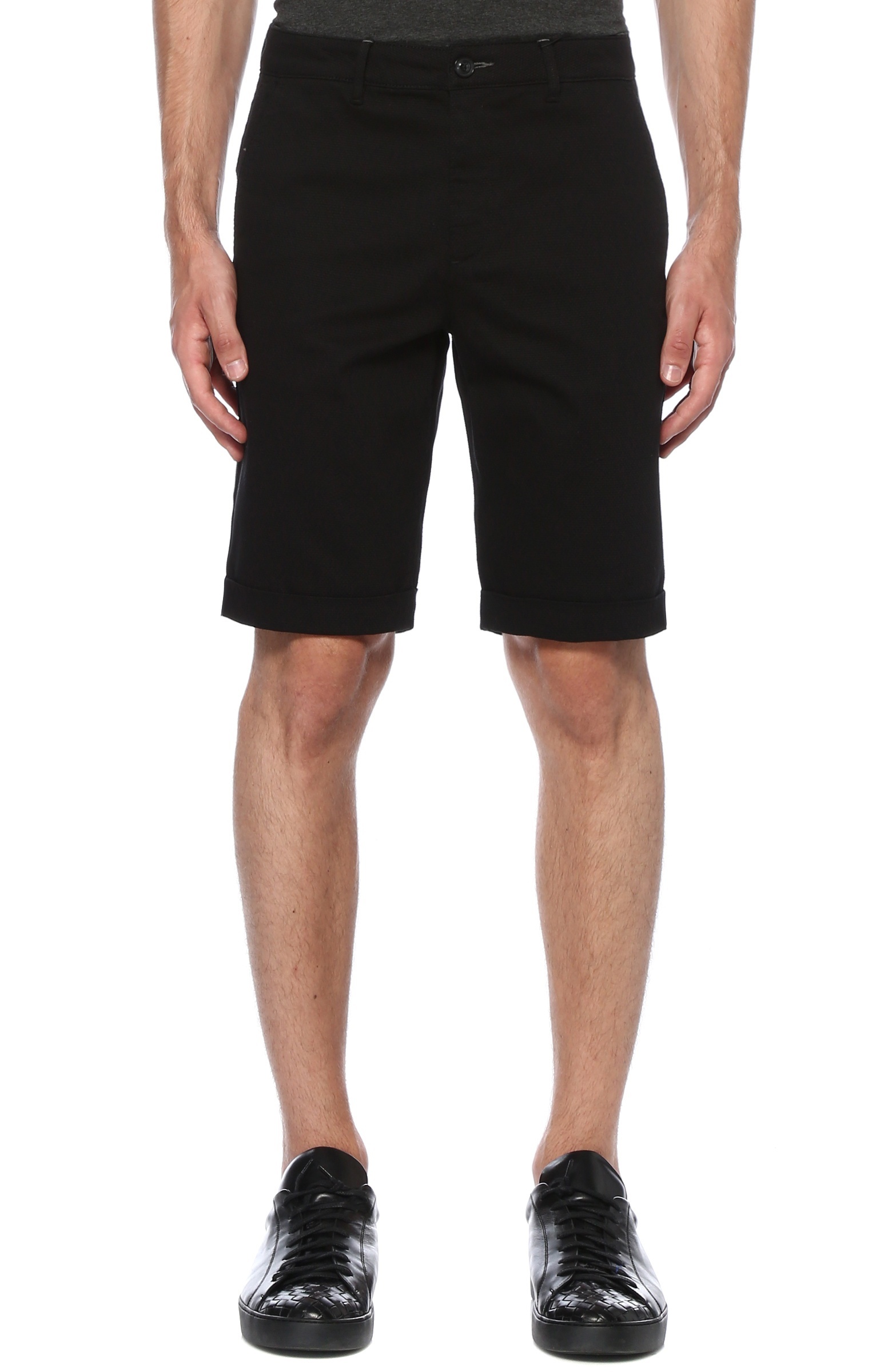 Siyah Armürlü Şort