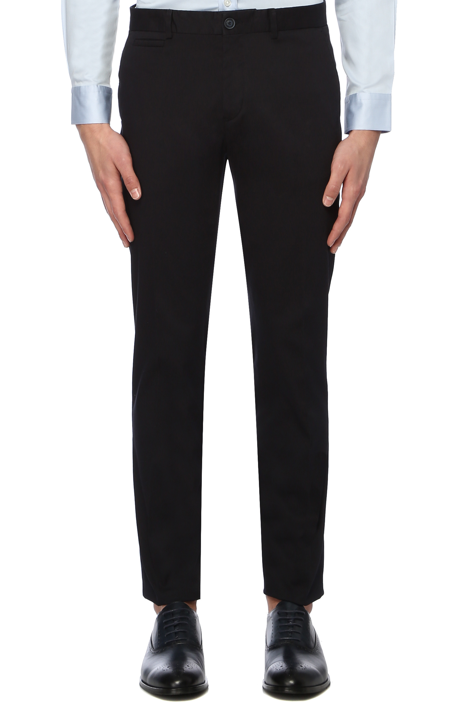 Slim Fit Lacivert Armürlü Pantolon