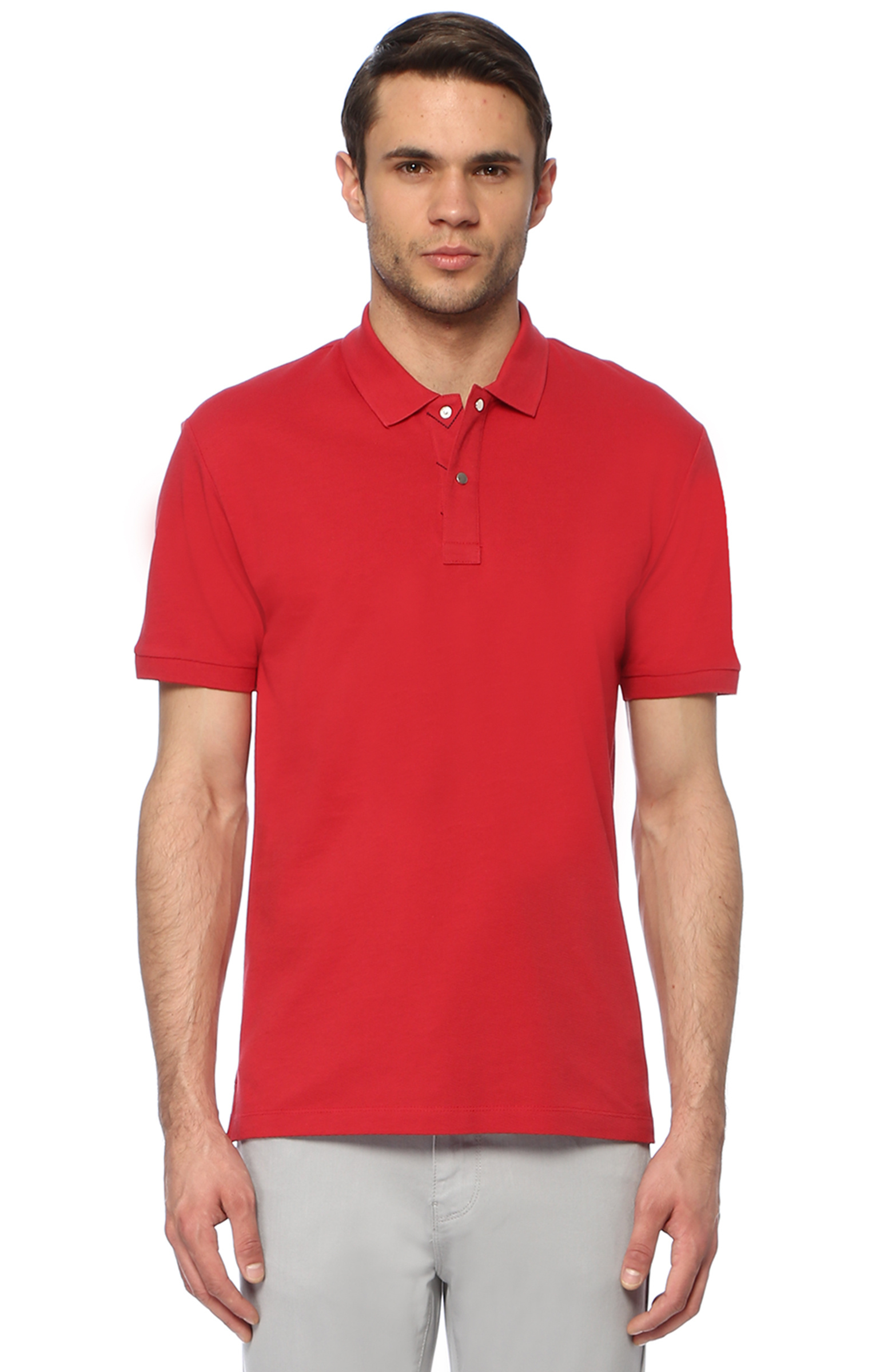 Slim Fit Kırmızı Polo Yaka T-shirt