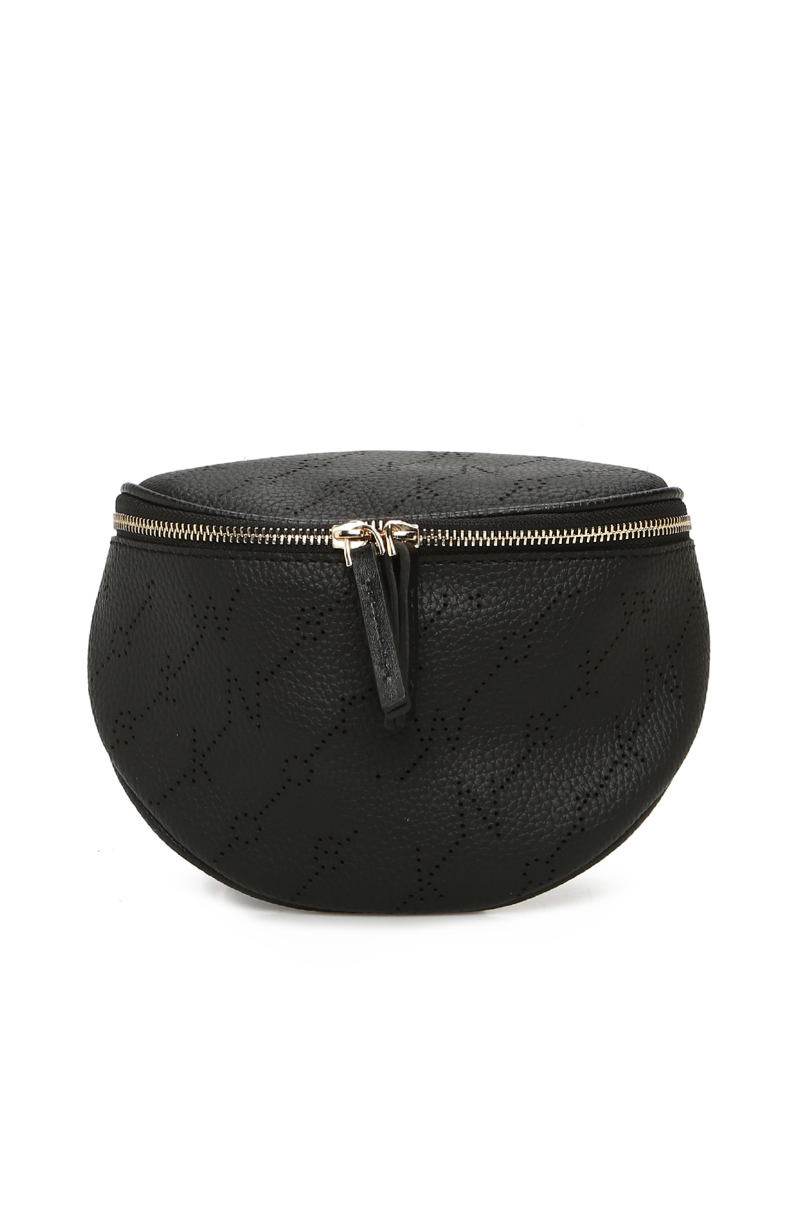 Siyah Logo Detaylı Kadın Bel Çantası