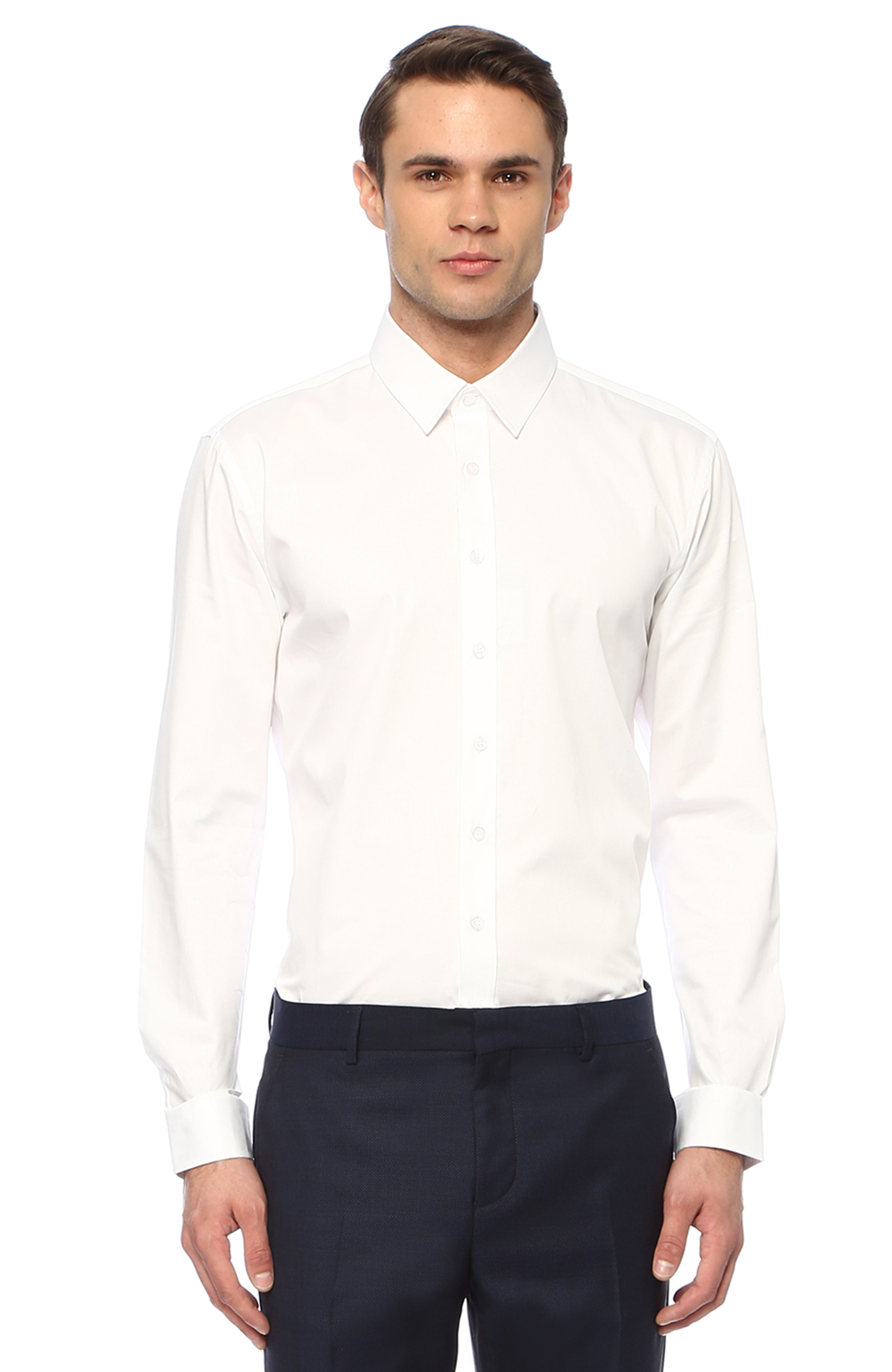 Slim Fit Beyaz Gömlek