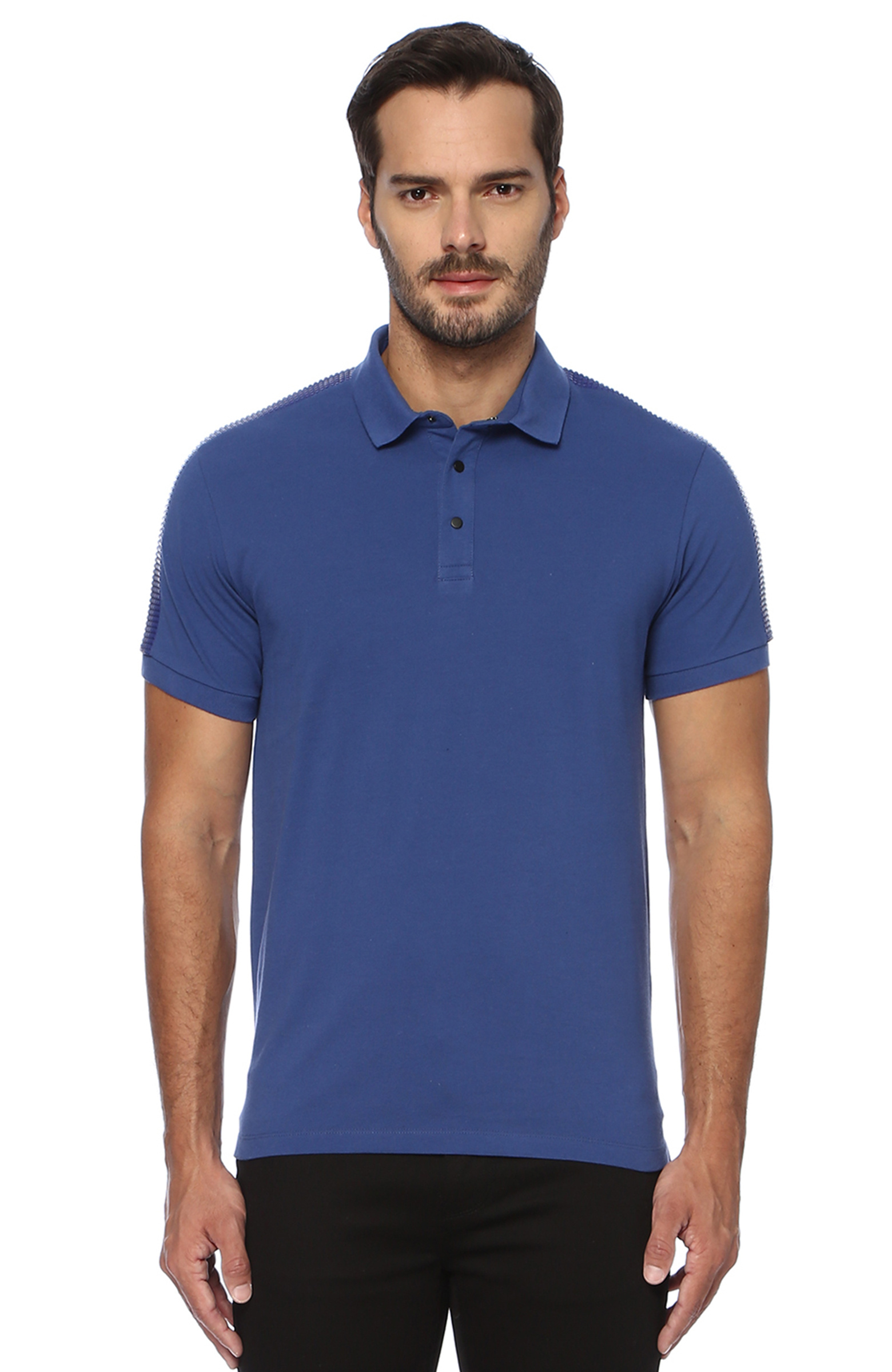 Slim Fit Mavi Polo Yaka T-shirt