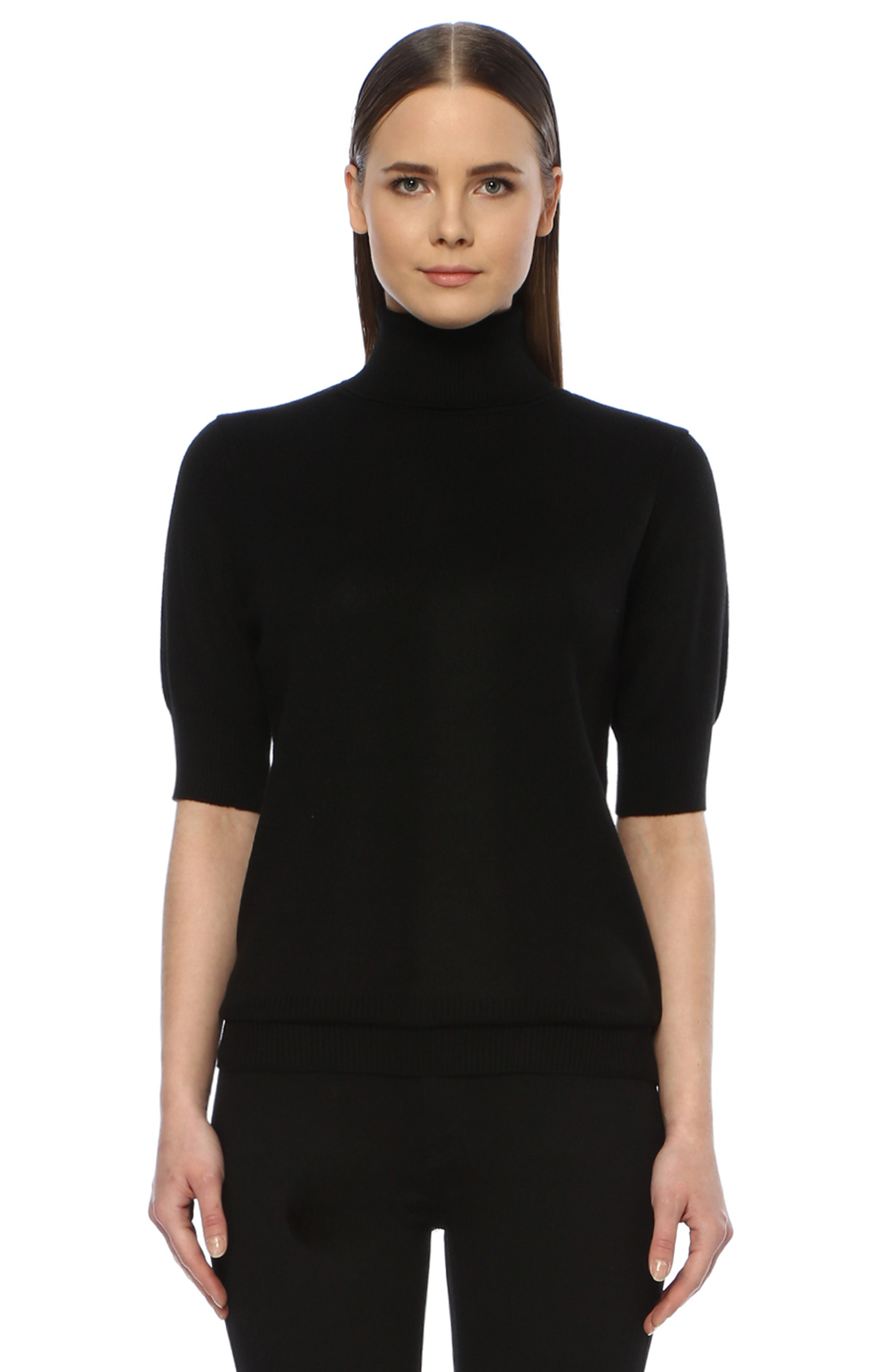 Kısa Kol Siyah Triko