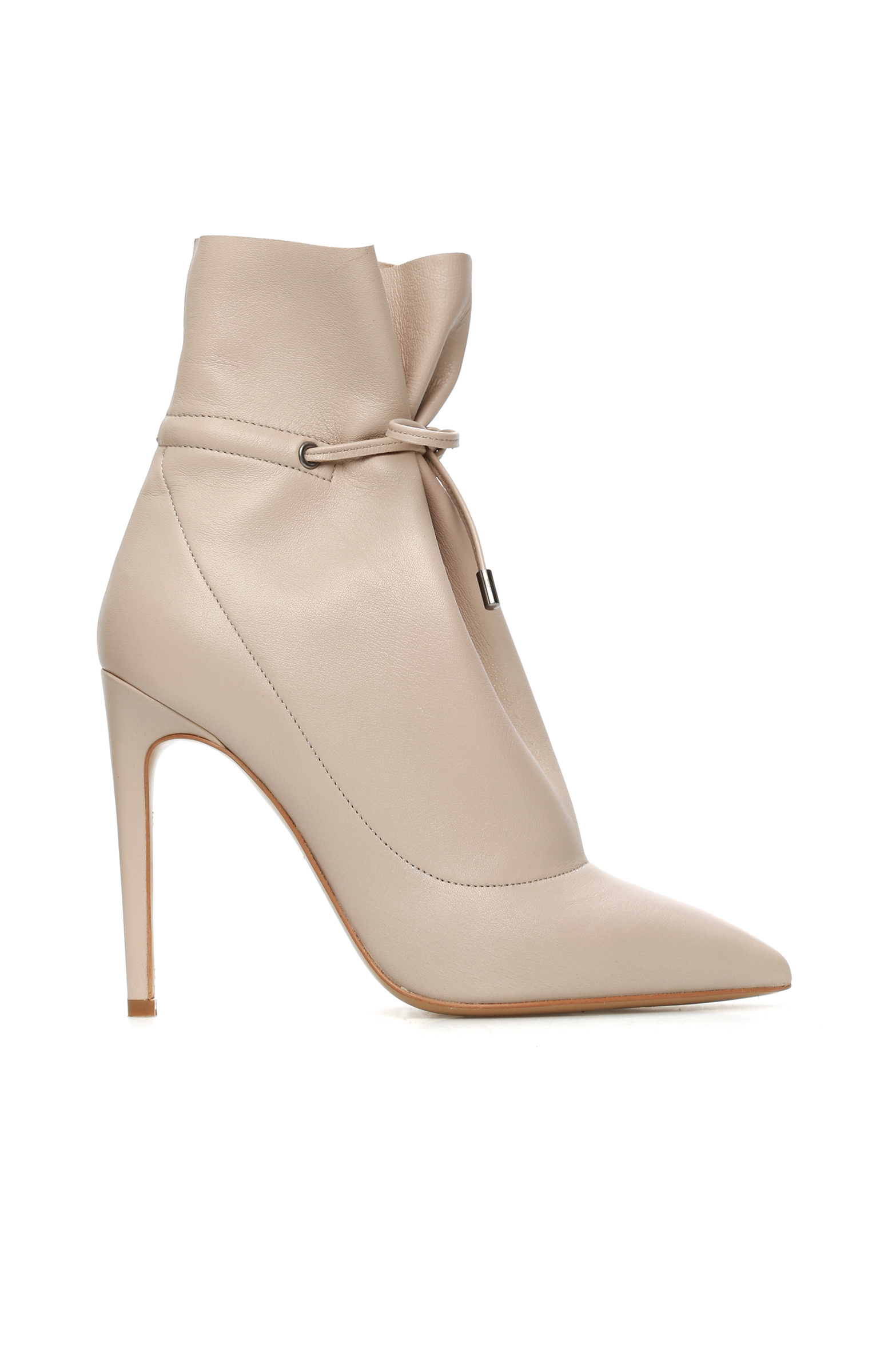 Vizon Bağcıklı Deri Kadın Bot