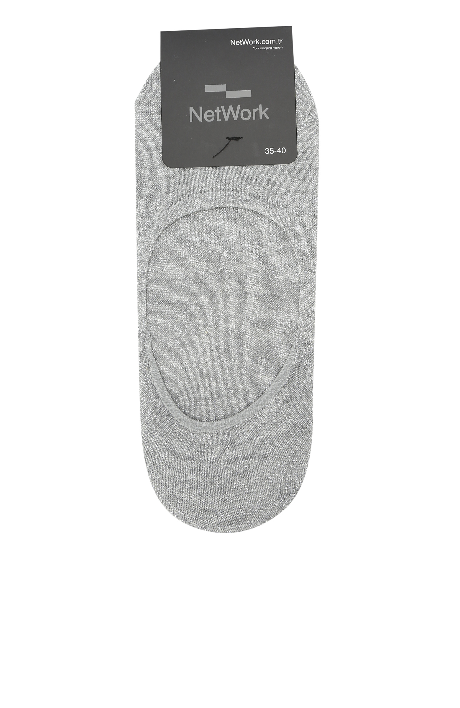 Gri Kadın Babet Çorabı