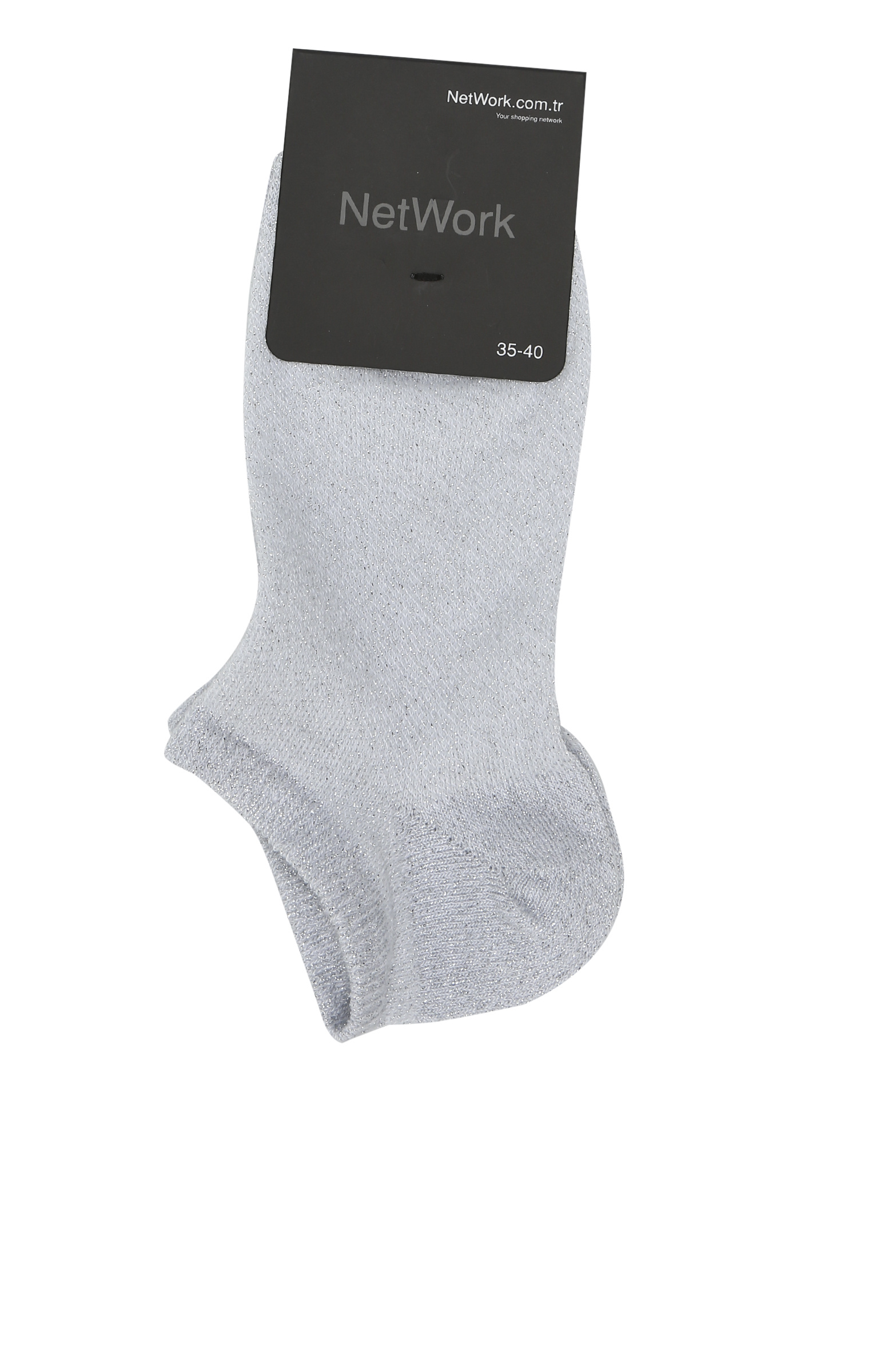 Beyaz Gri Kadın Çorap