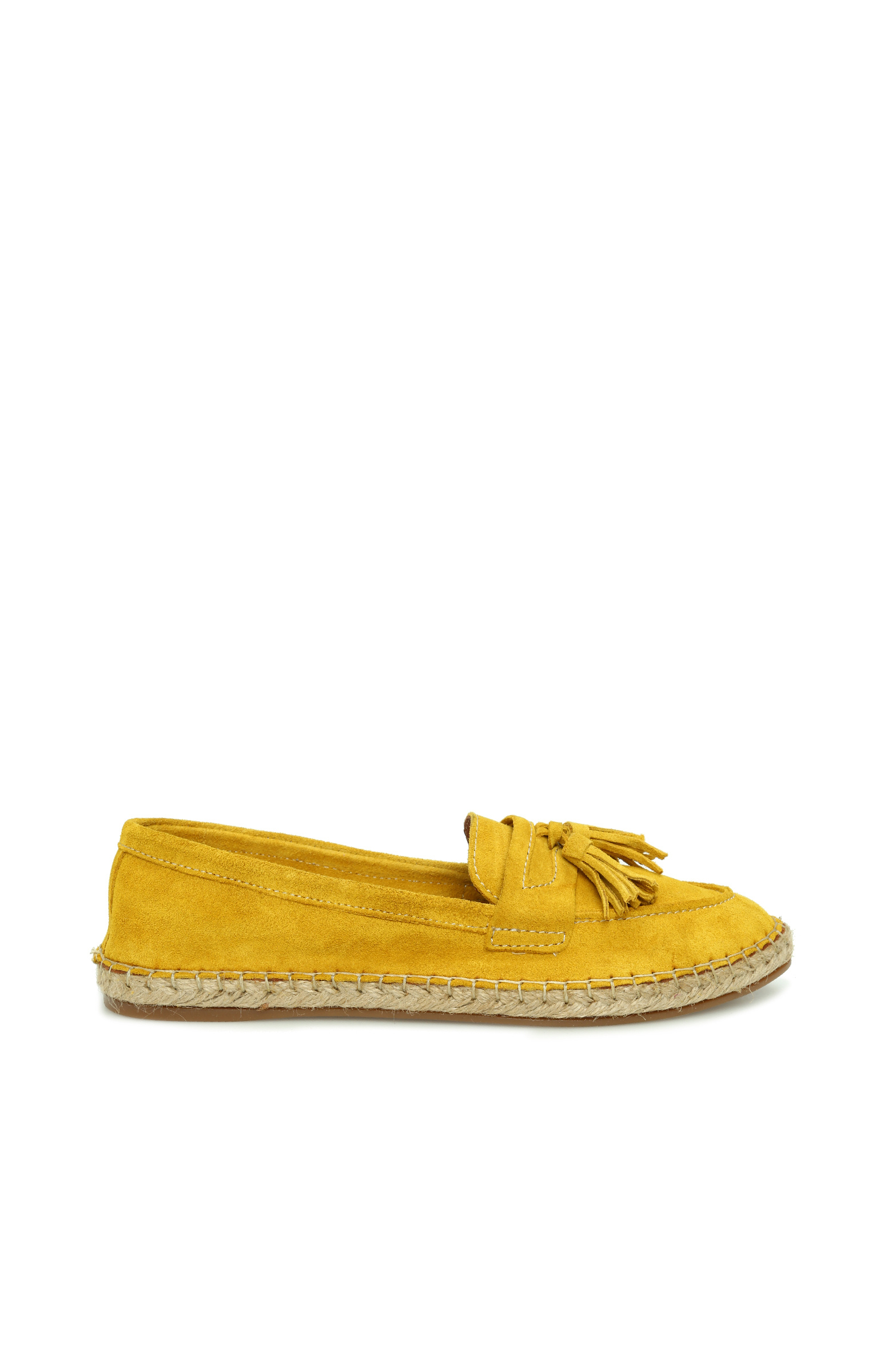 Sarı Süet Kadın Loafer
