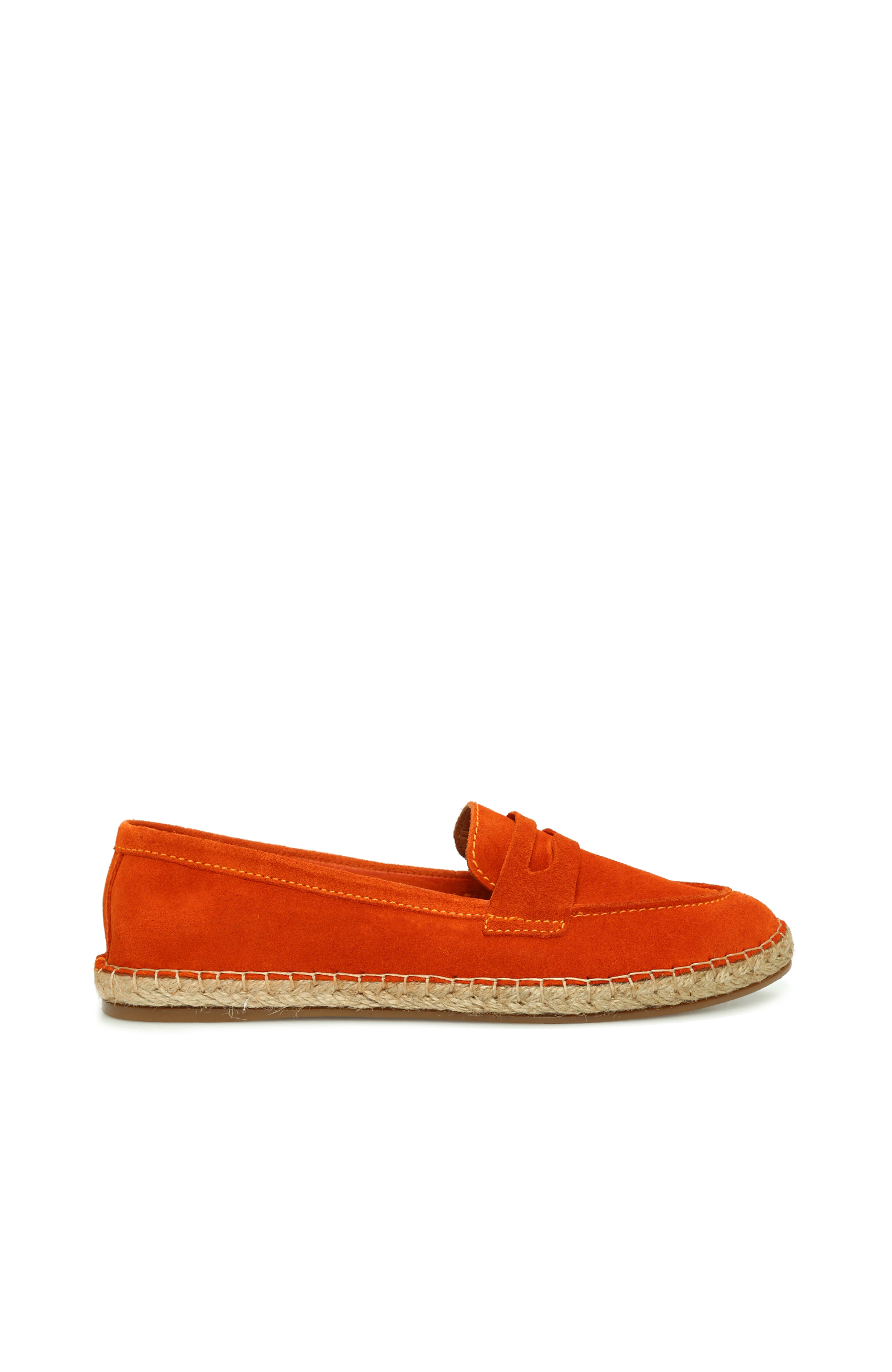 Turuncu Süet Kadın Loafer Turuncu Süet Kadın Loafer