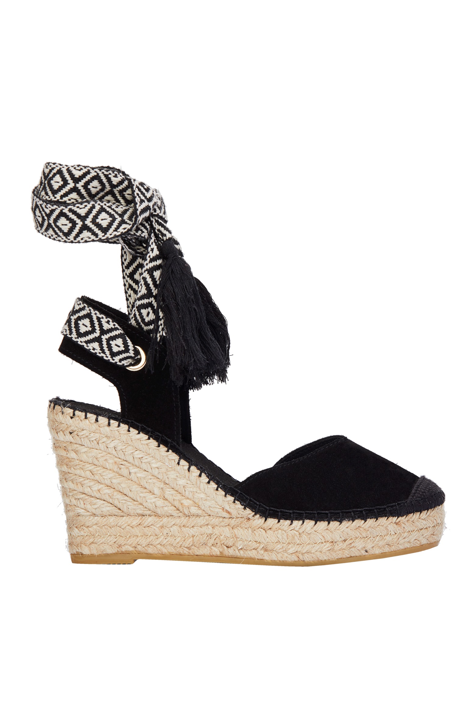 Siyah Süet Kadın Espadril Siyah Süet Kadın Espadril