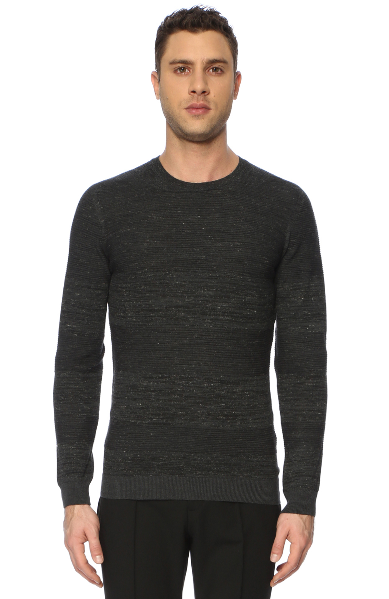 Bisiklet Yaka Antrasit Kazak