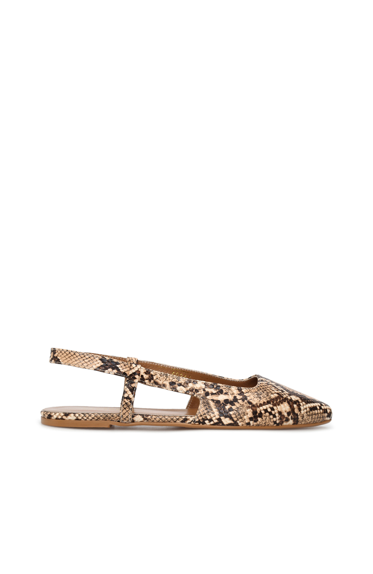 Yılan Baskı Kahverengi Kadın Babet