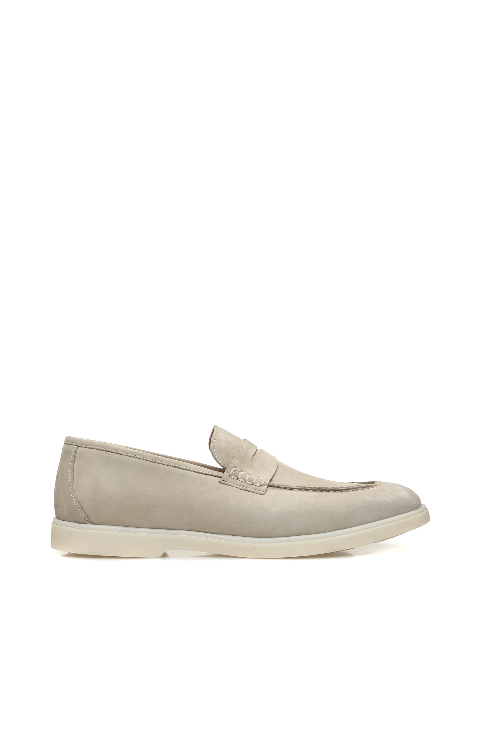 Gri Bantlı Erkek Nubuk Loafer Gri Bantlı Erkek Nubuk Loafer
