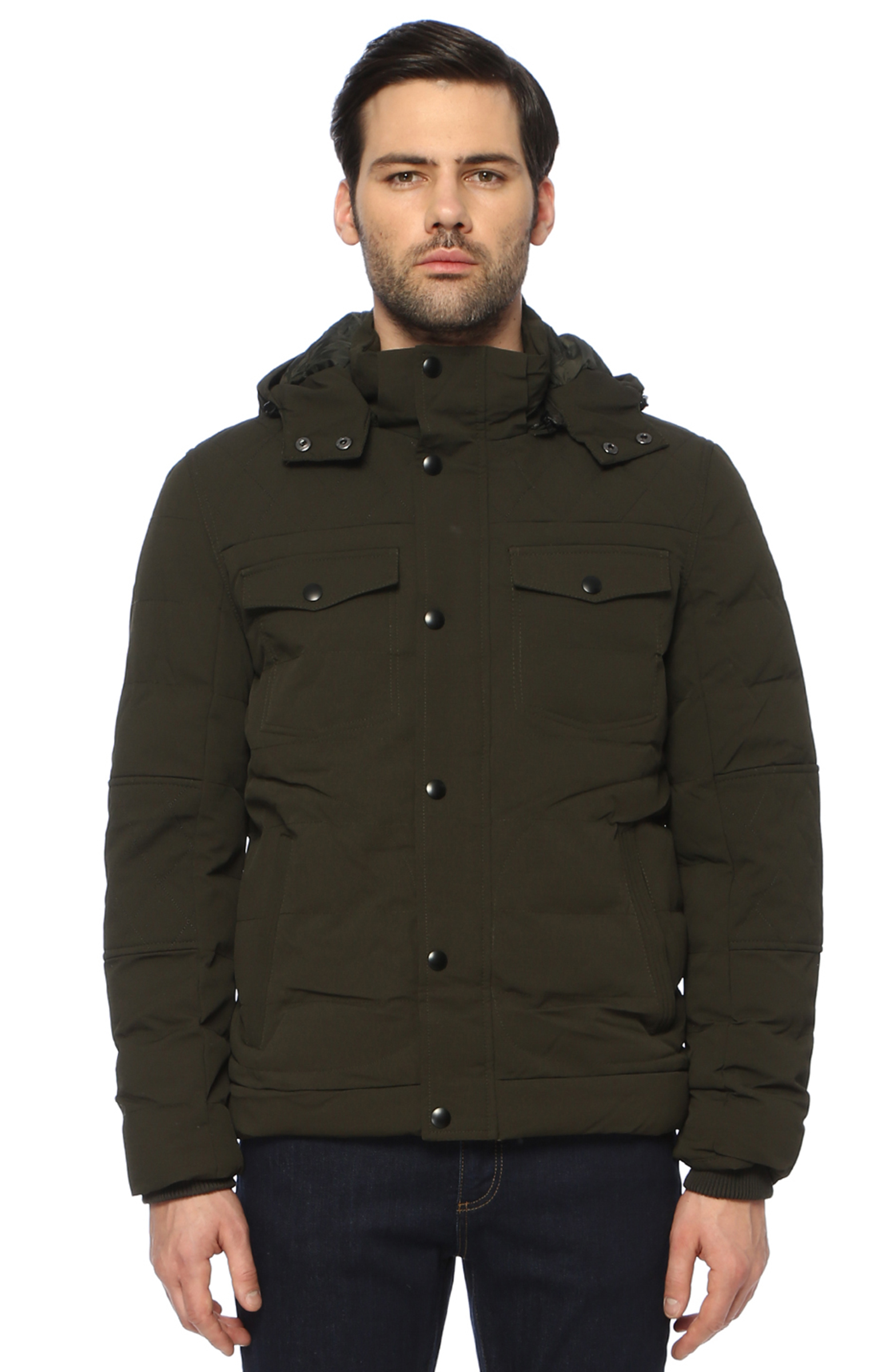 Kapüşon Yaka Haki Mont Kapüşon Yaka Haki Mont