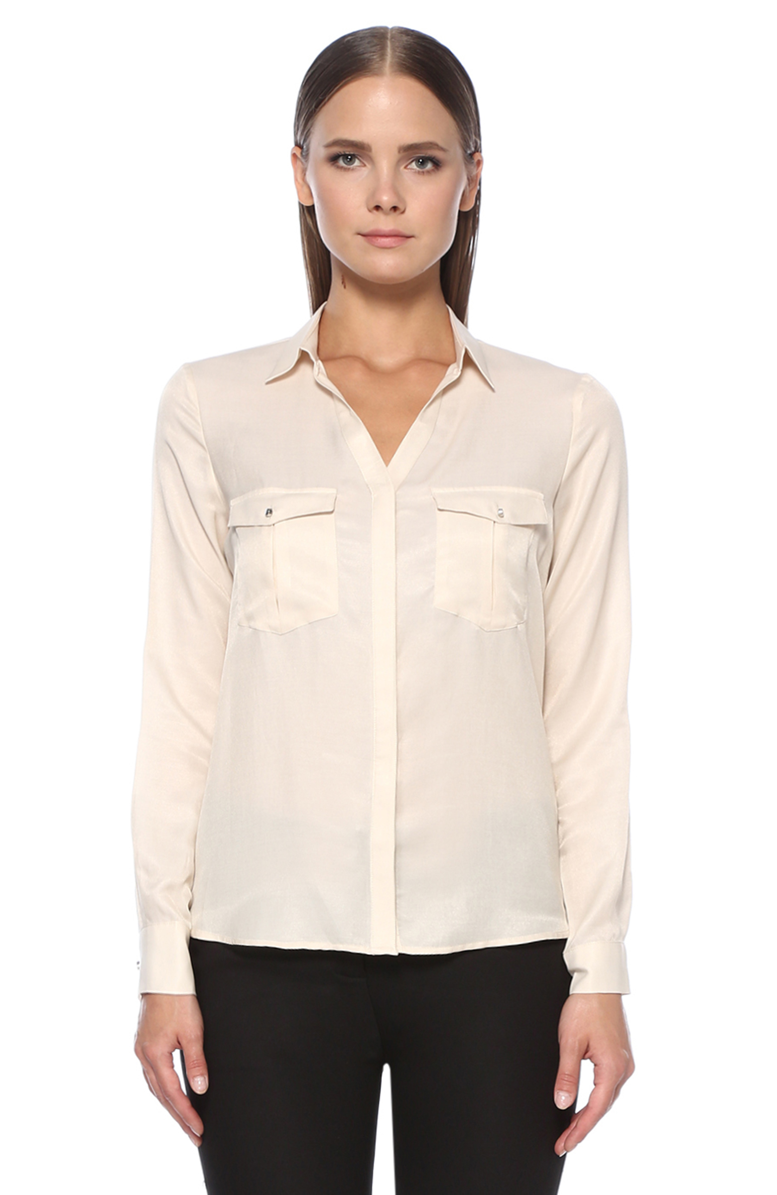 Ekru Polo Yaka Gömlek