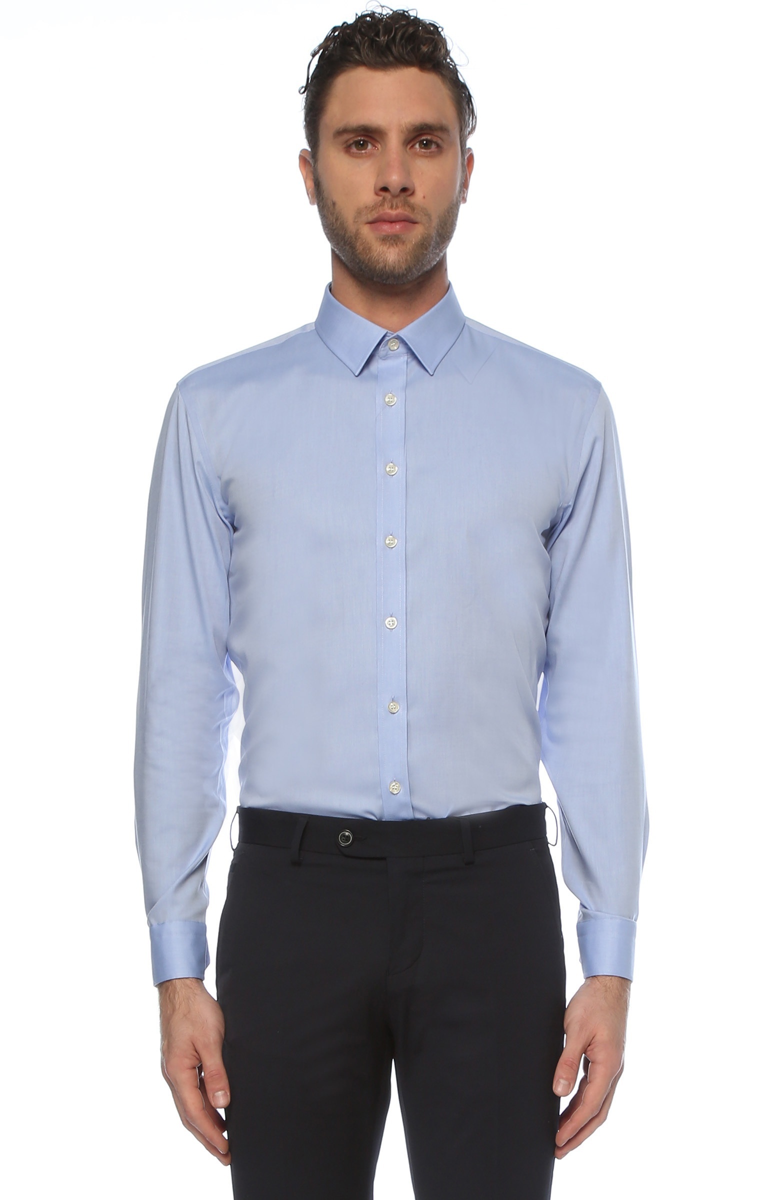 Slim Fit Mavi Gömlek