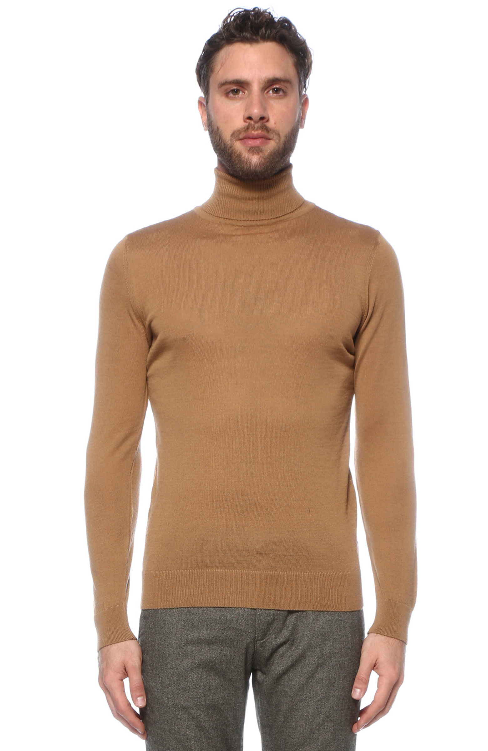 Camel Balıkçı Yaka Yün Kazak Camel Balıkçı Yaka Yün Kazak