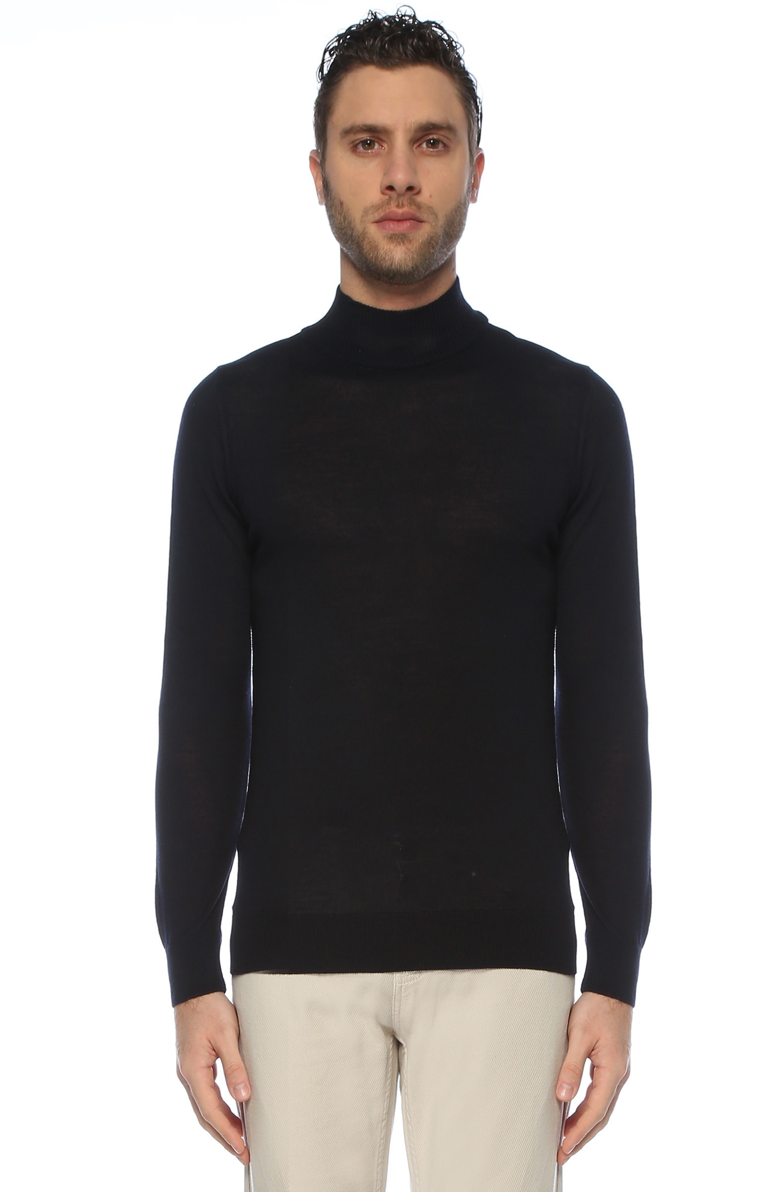 Lacivert Balıkçı Yaka Yün Kazak Lacivert Balıkçı Yaka Yün Kazak