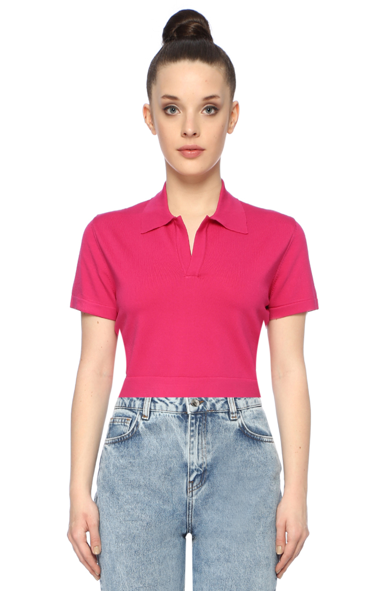 Slim Fit Pembe Triko Slim Fit Pembe Triko