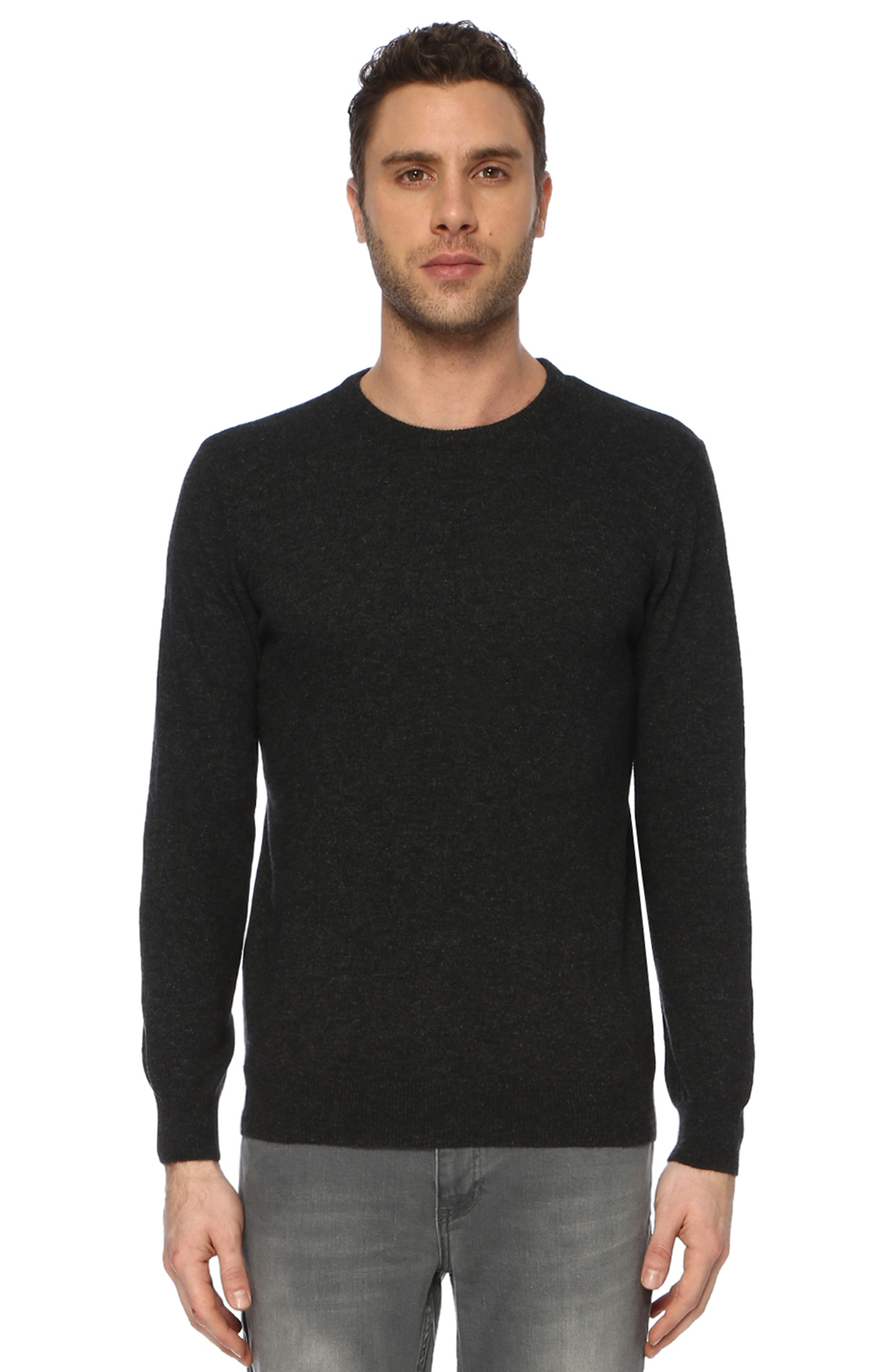 Bisiklet Yaka Antrasit Kazak