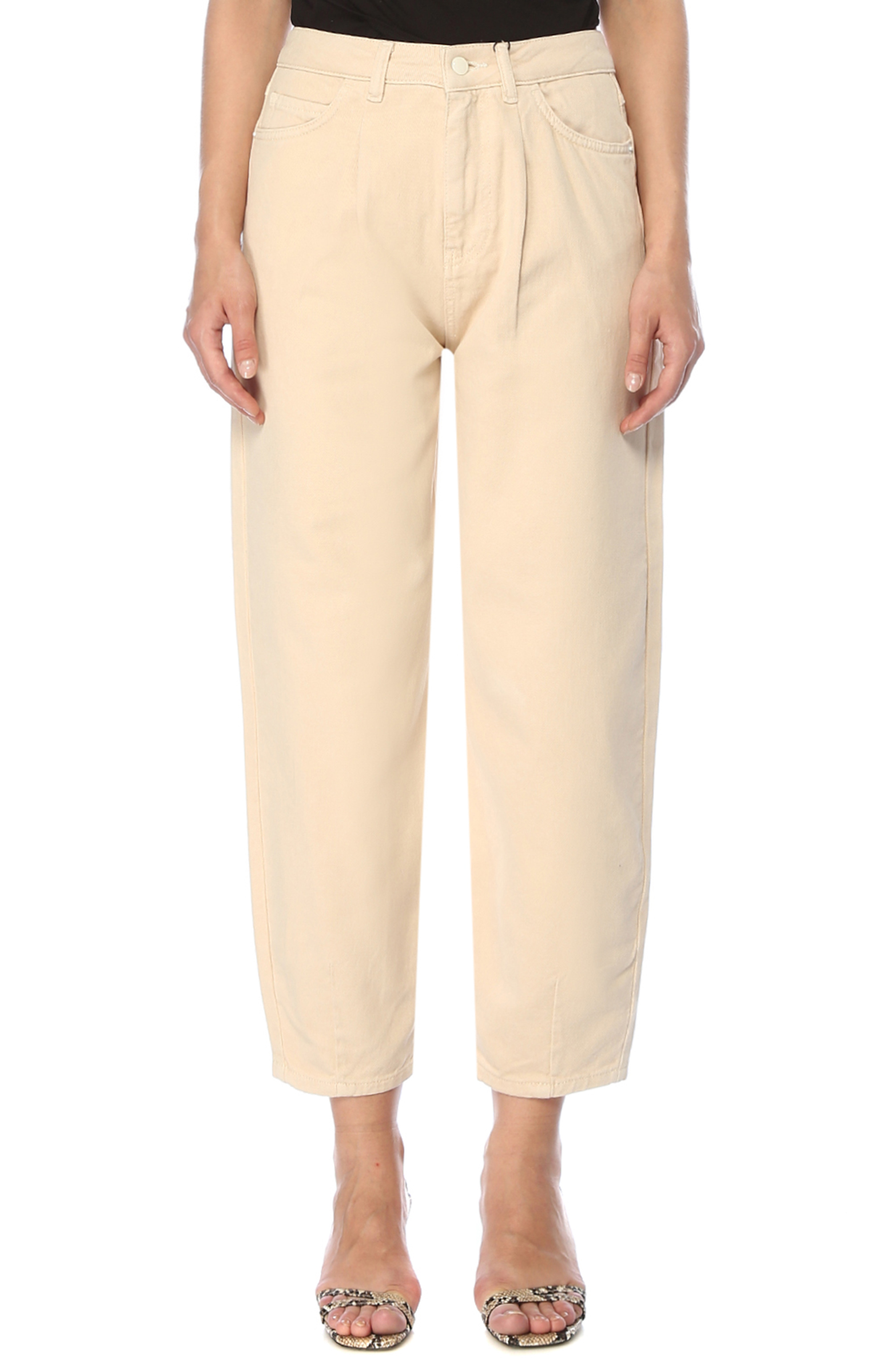 Ekru Normal Bel Bol Kesim Slouchy Jean Pantolon Ekru Normal Bel Bol Kesim Slouchy Jean Pantolon