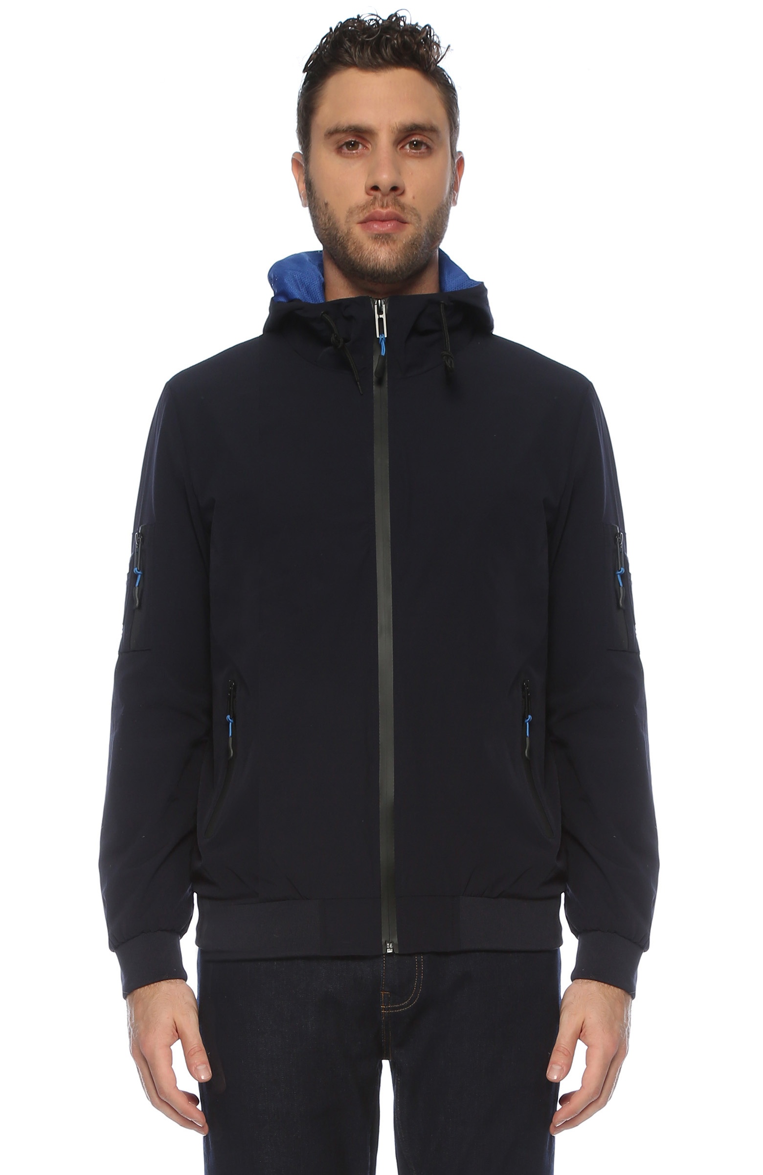 Slim Fit Lacivert Kapüşonlu Sweatshirt Slim Fit Lacivert Kapüşonlu Sweatshirt