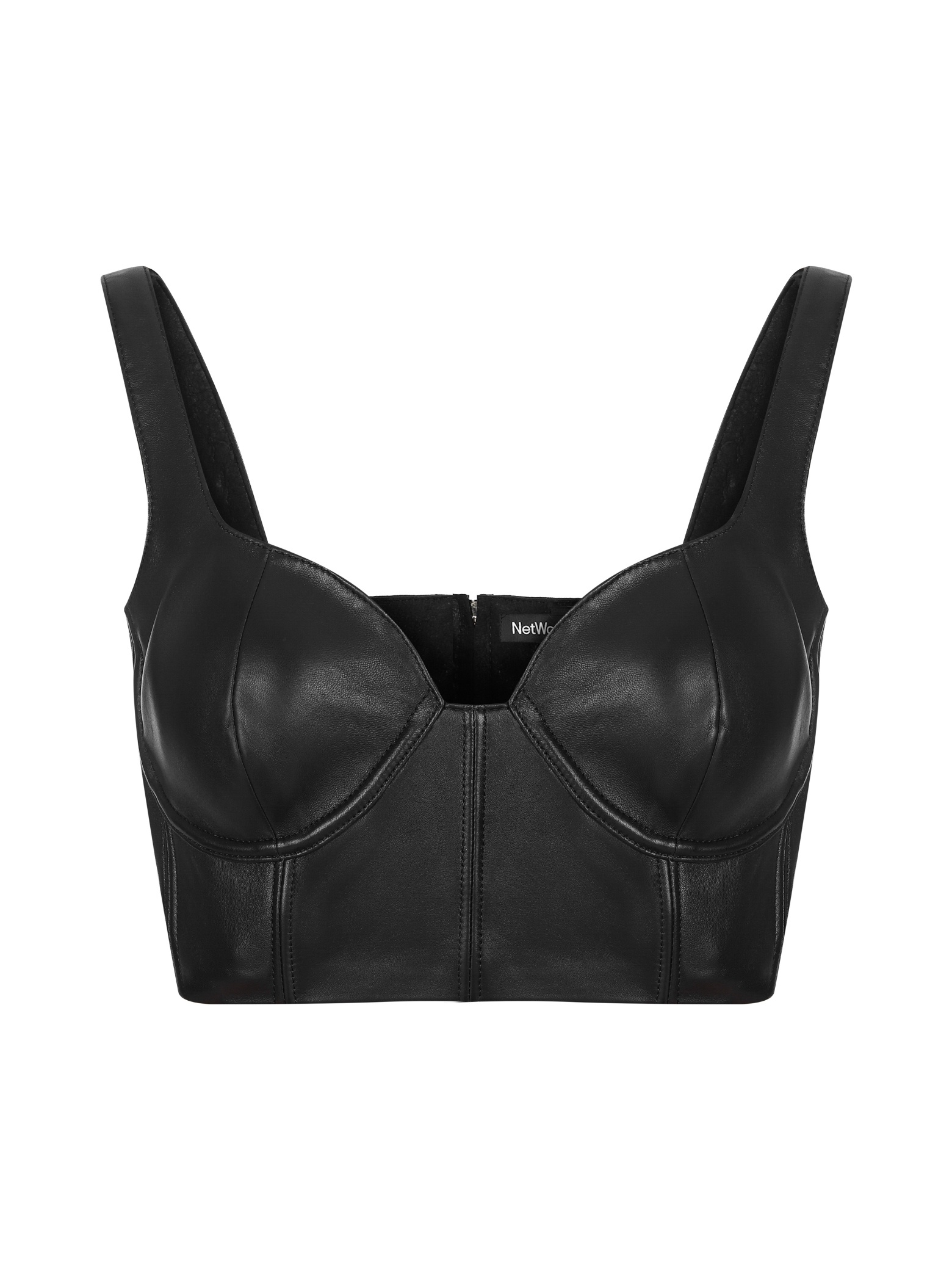 Siyah Deri Büstiyer Siyah Deri Büstiyer