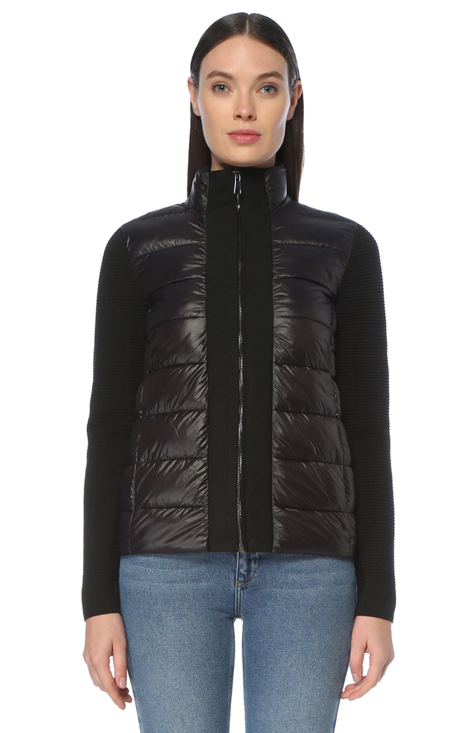 Slim Fit Siyah Garnili Mont Slim Fit Siyah Garnili Mont