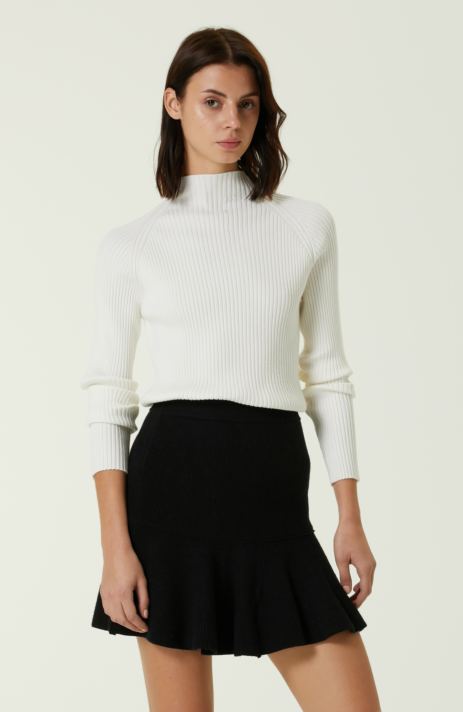 Slim Fit Ekru Kazak Slim Fit Ekru Kazak