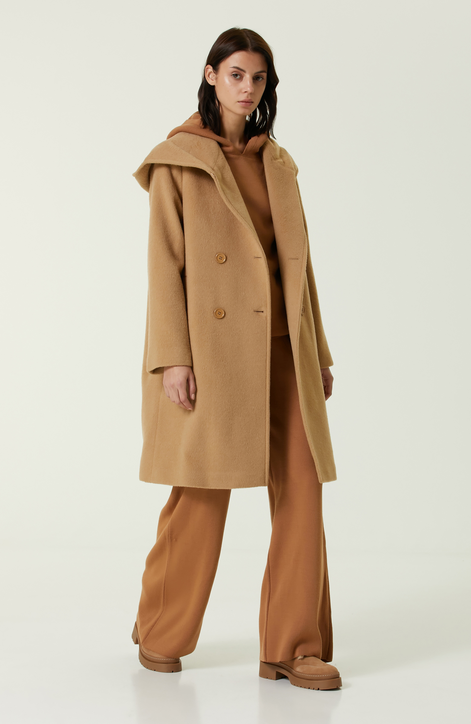 Regular Fit Camel Manto Regular Fit Camel Manto