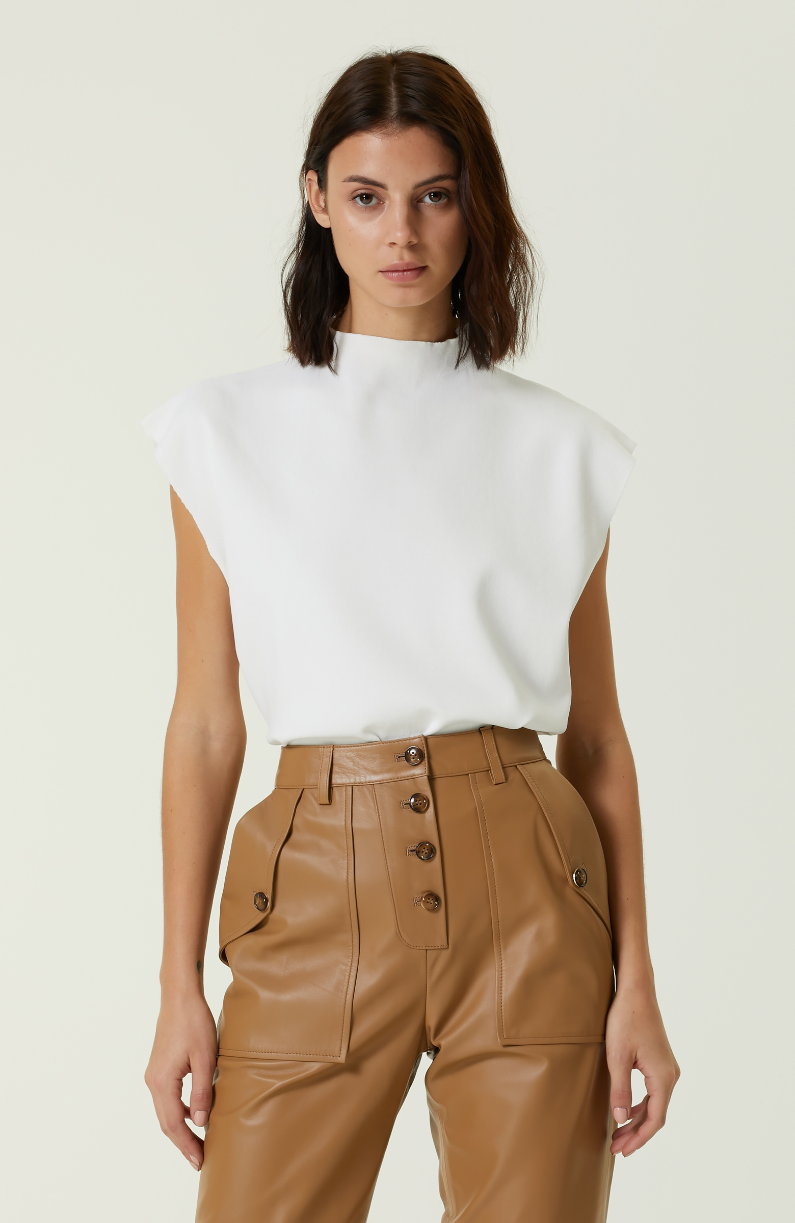 Regular Fit Ekru Kolsuz Kazak