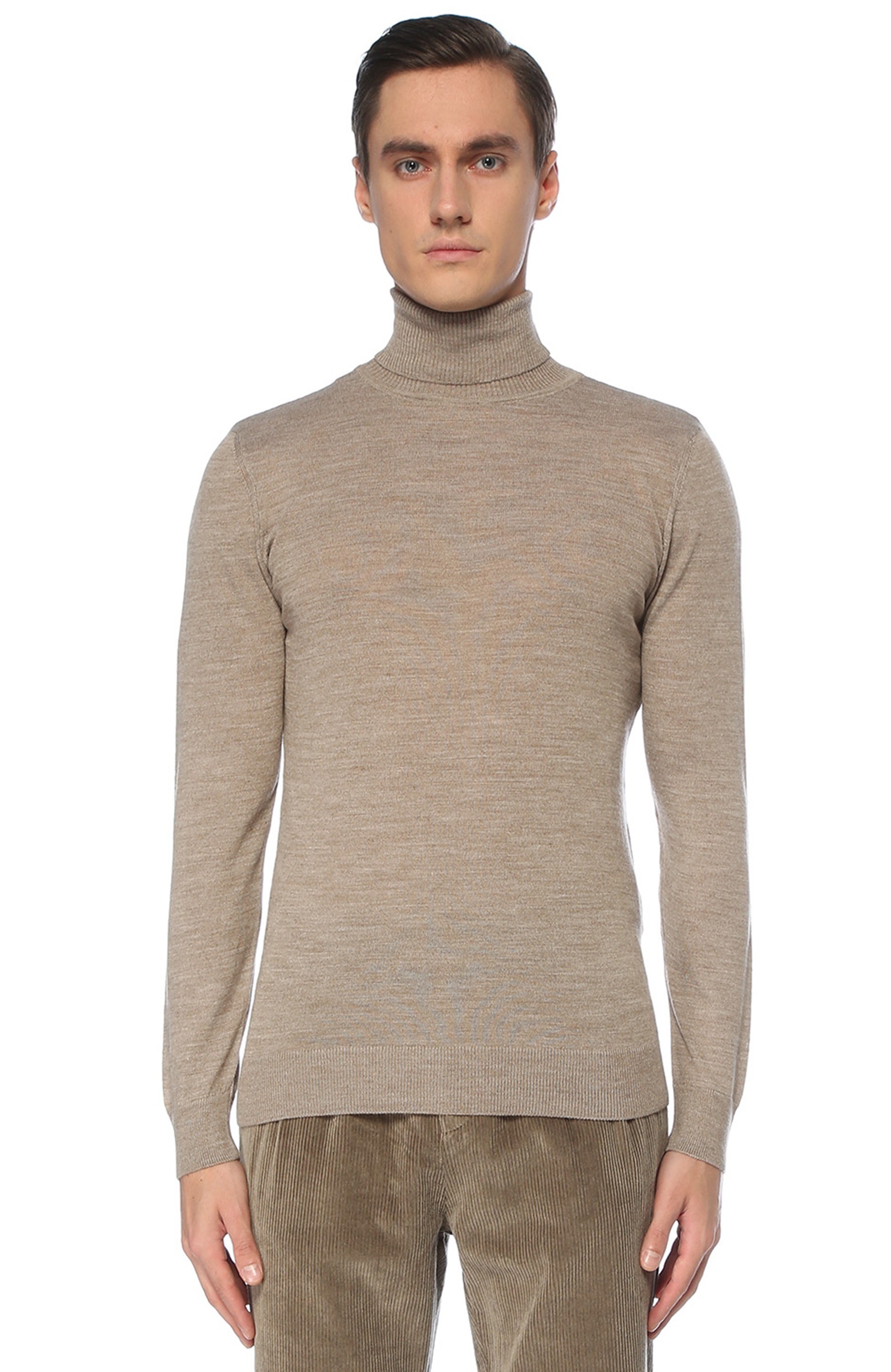 Vizon Balıkçı Yaka Yün Kazak