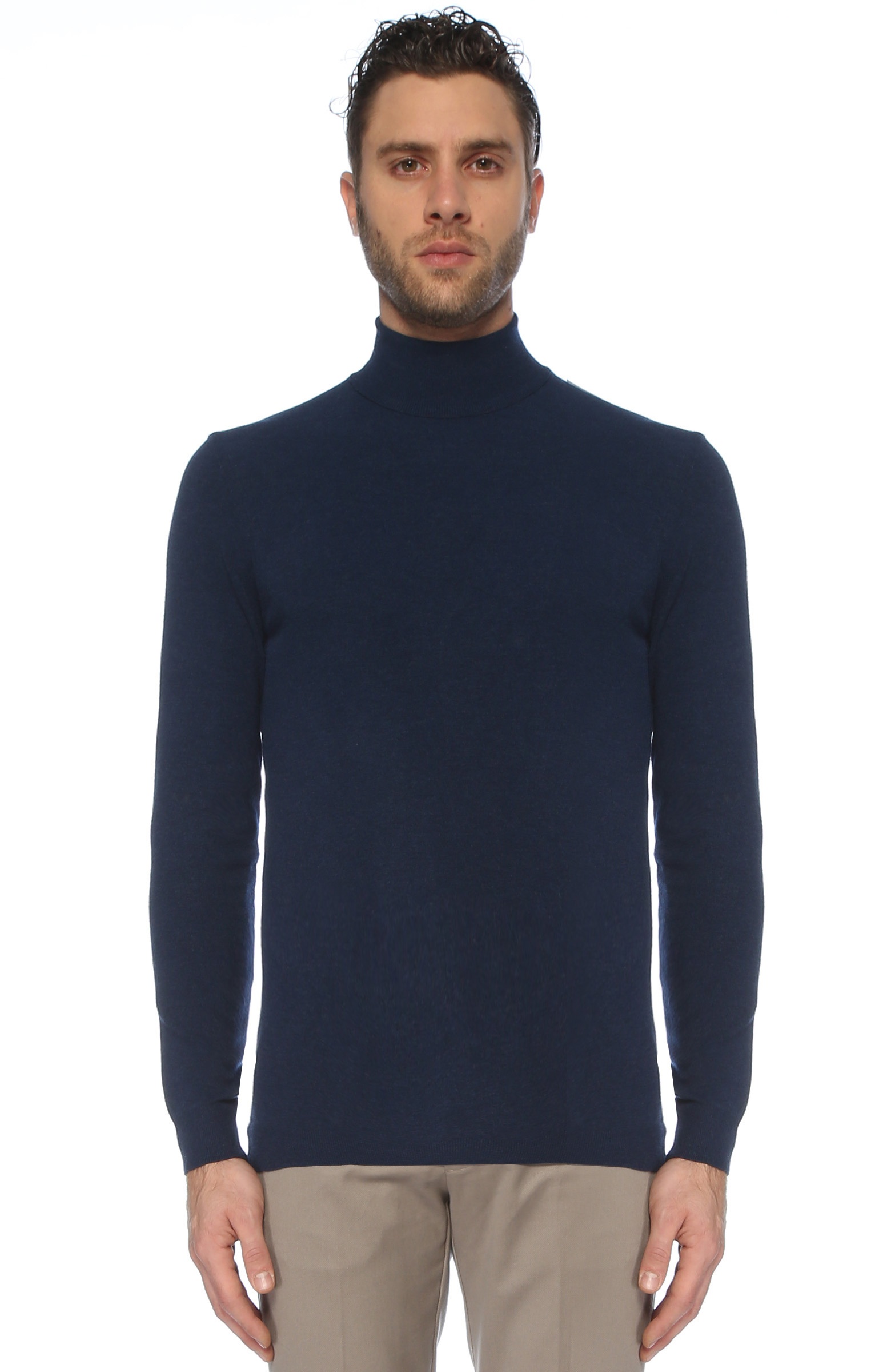 Lacivert Balıkçı Yaka Kazak Lacivert Balıkçı Yaka Kazak