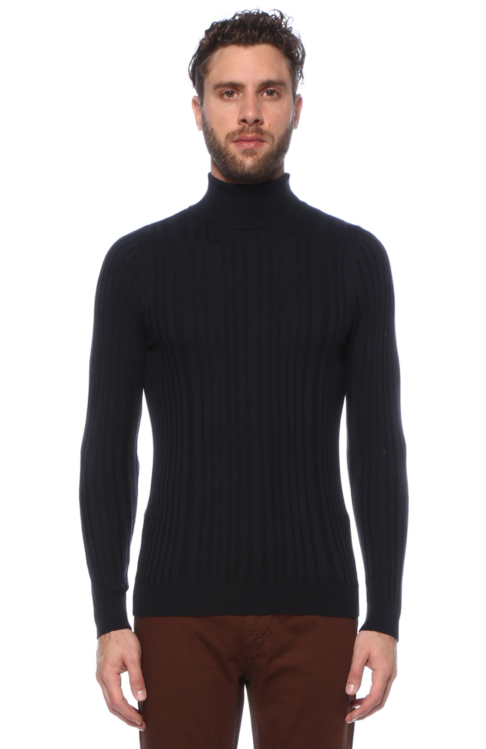 Lacivert Balıkçı Yaka Kazak Lacivert Balıkçı Yaka Kazak