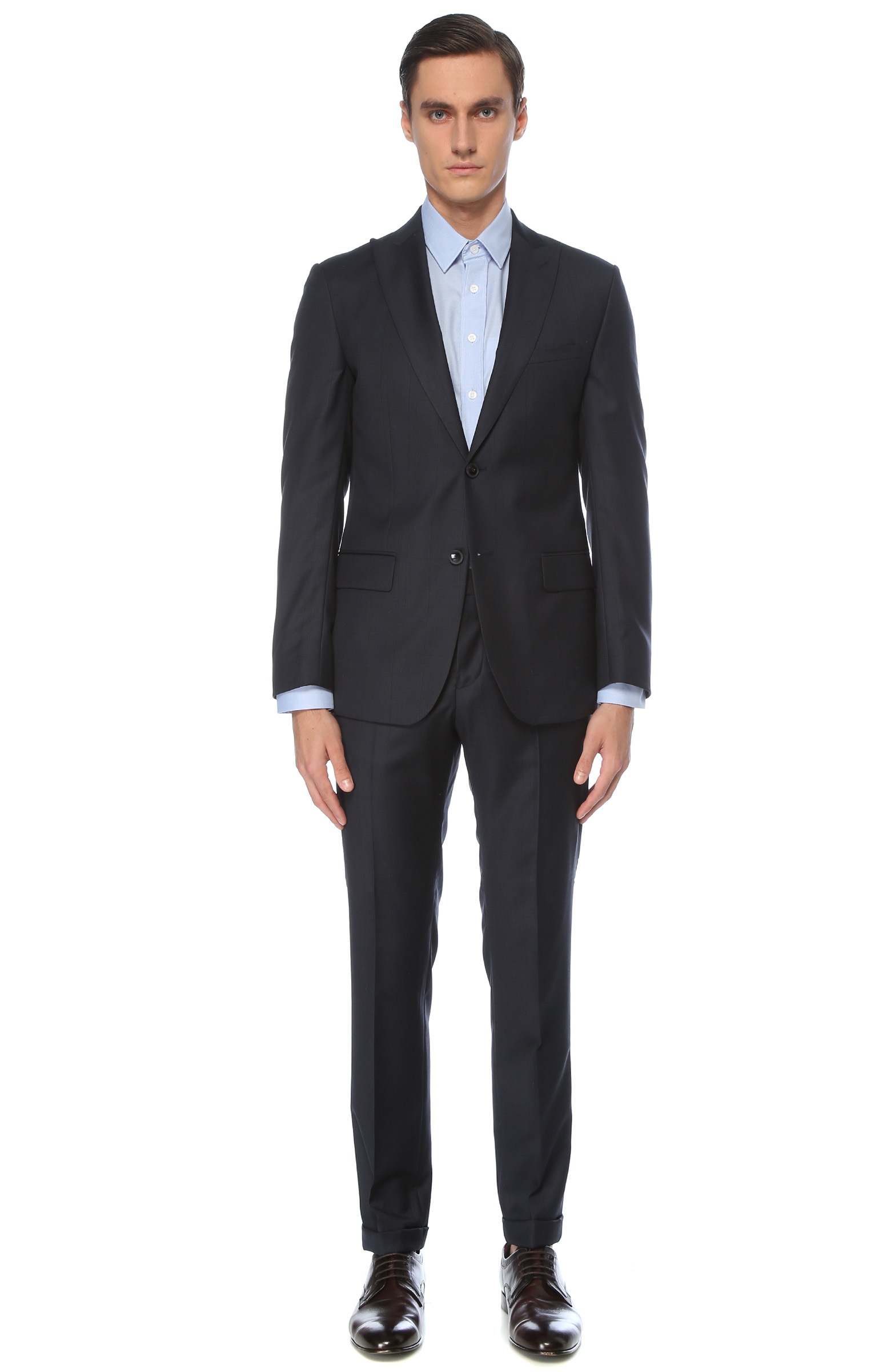 Lacivert Kareli Yün Takım Elbise Lacivert Kareli Yün Takım Elbise