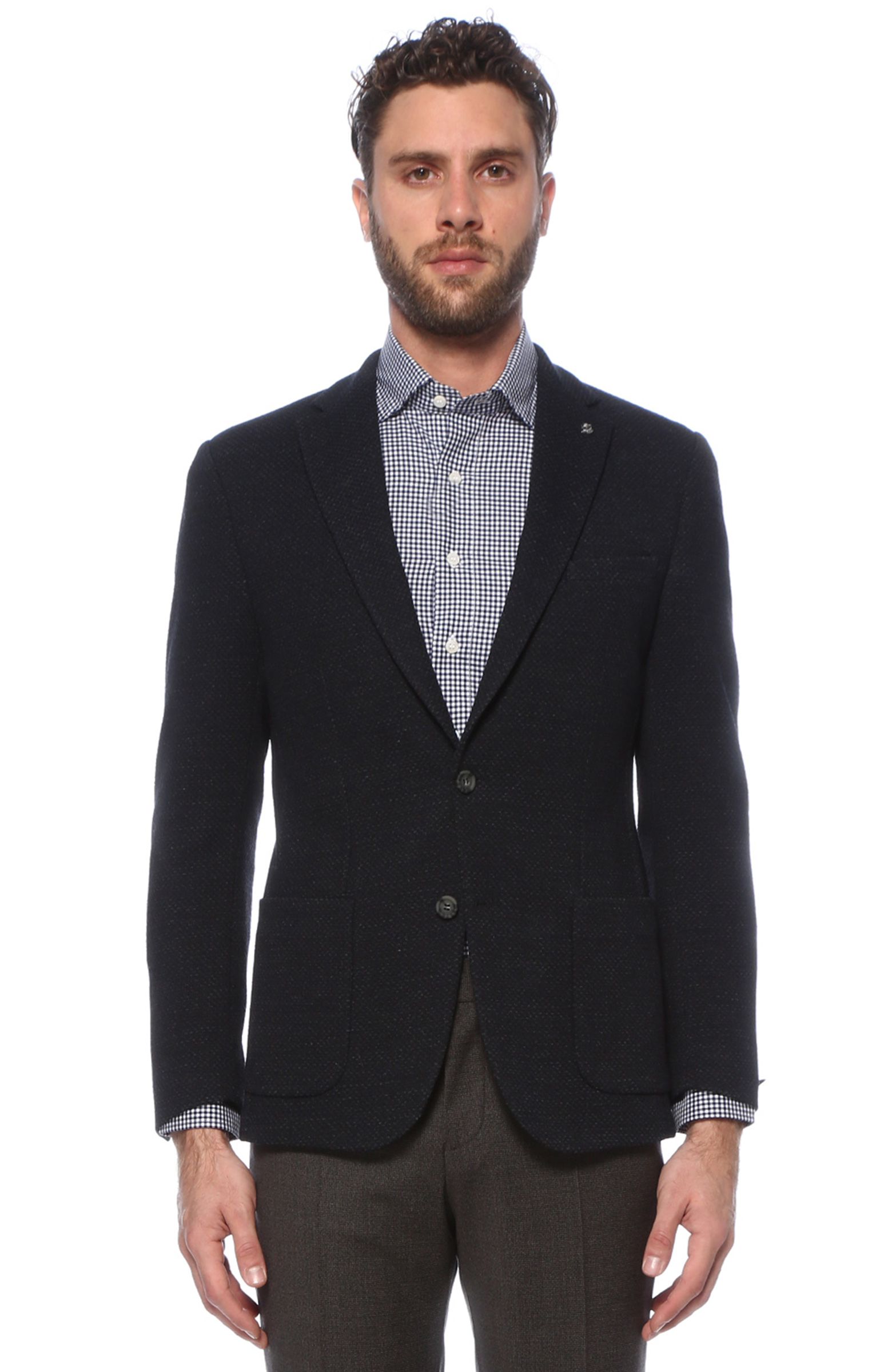 Lacivert Jersey Ceket Lacivert Jersey Ceket