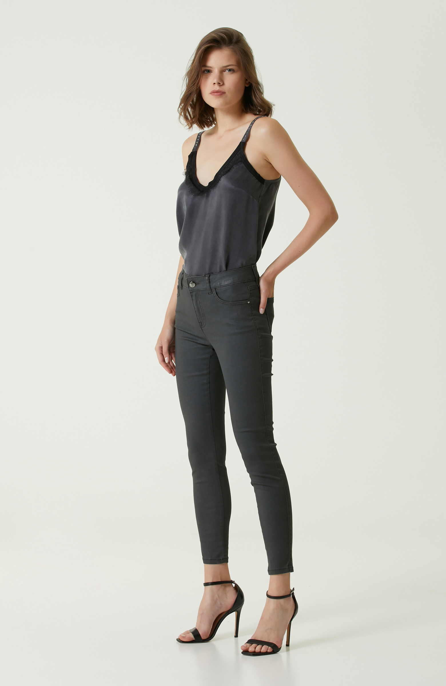 Slim Fit Antrasit Jean Pantolon Slim Fit Antrasit Jean Pantolon