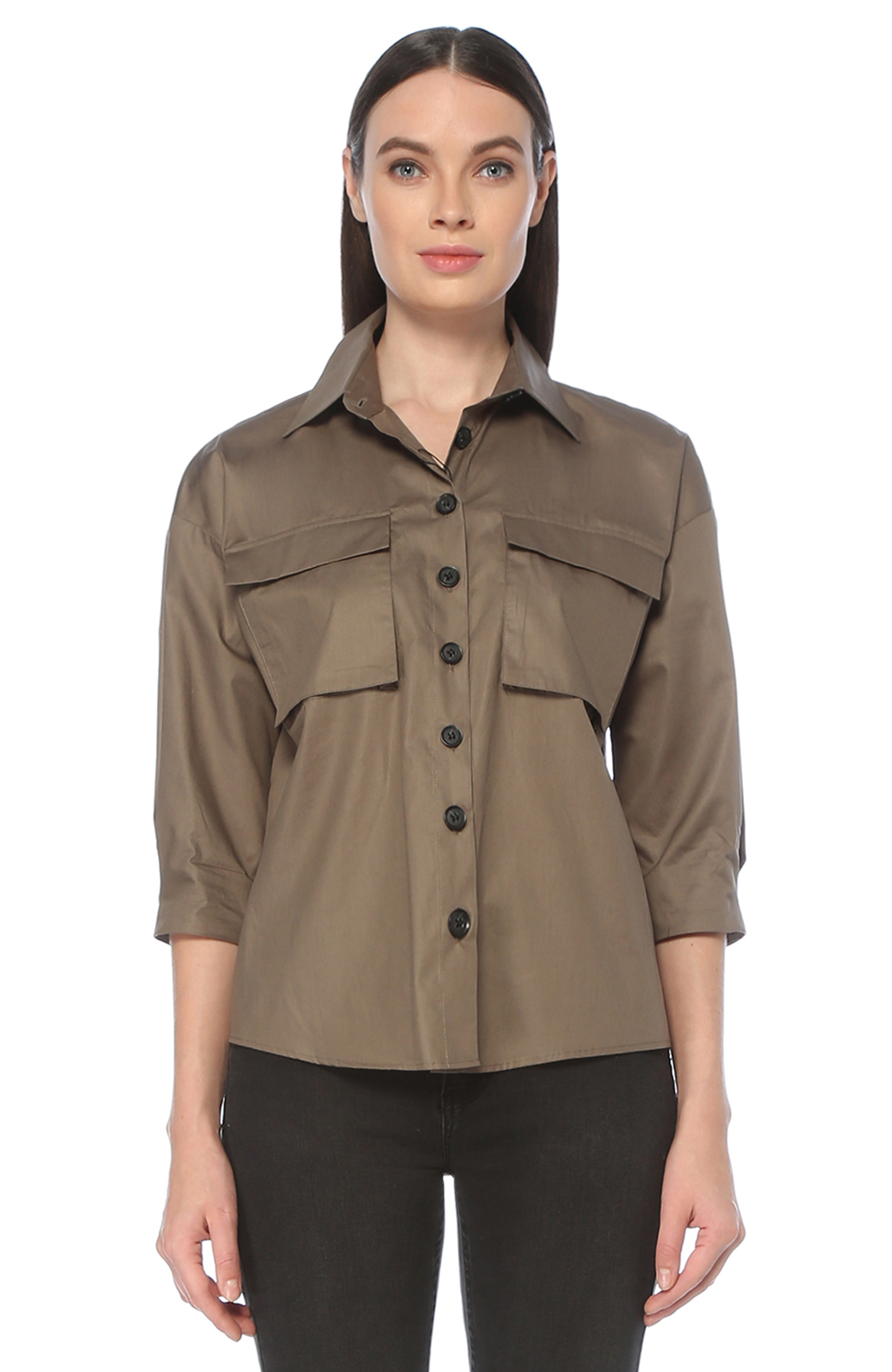 Basic Fit Haki Gömlek Basic Fit Haki Gömlek