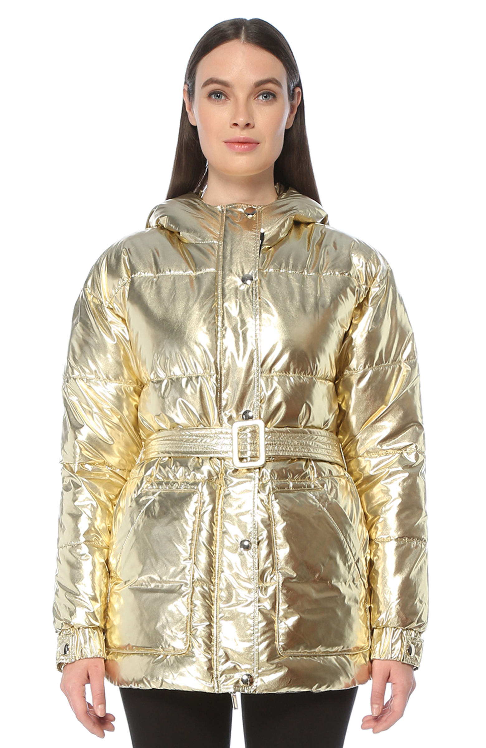 Basic Fit Gold Kapüşonlu Kapitoneli Kaban Basic Fit Gold Kapüşonlu Kapitoneli Kaban