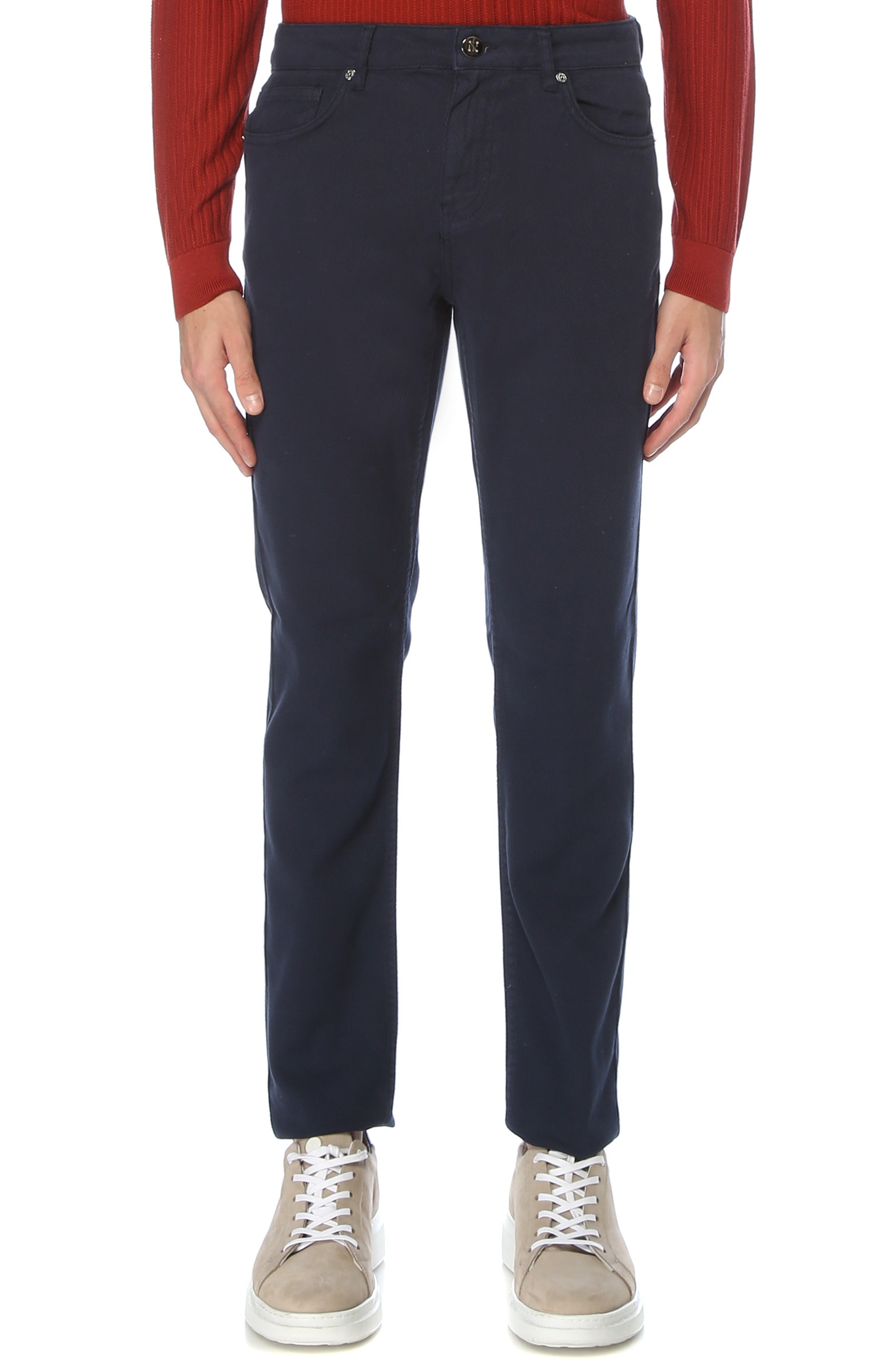 Slim Fit Lacivert Casual Pantolon