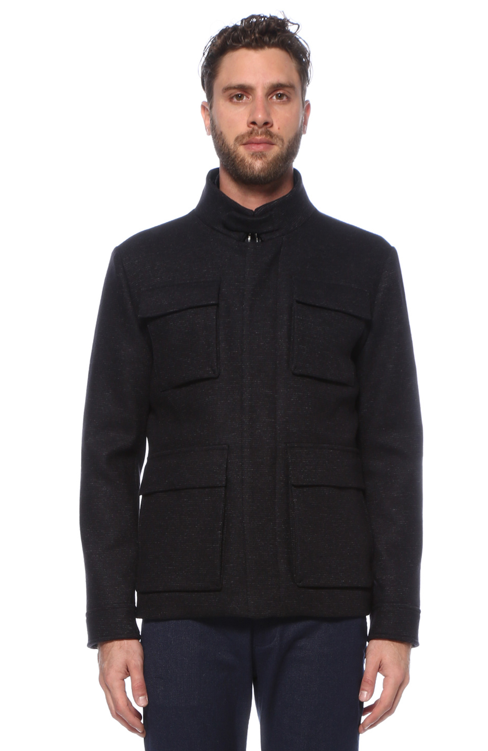 Lacivert Dik Yakalı Coat Ceket Lacivert Dik Yakalı Coat Ceket