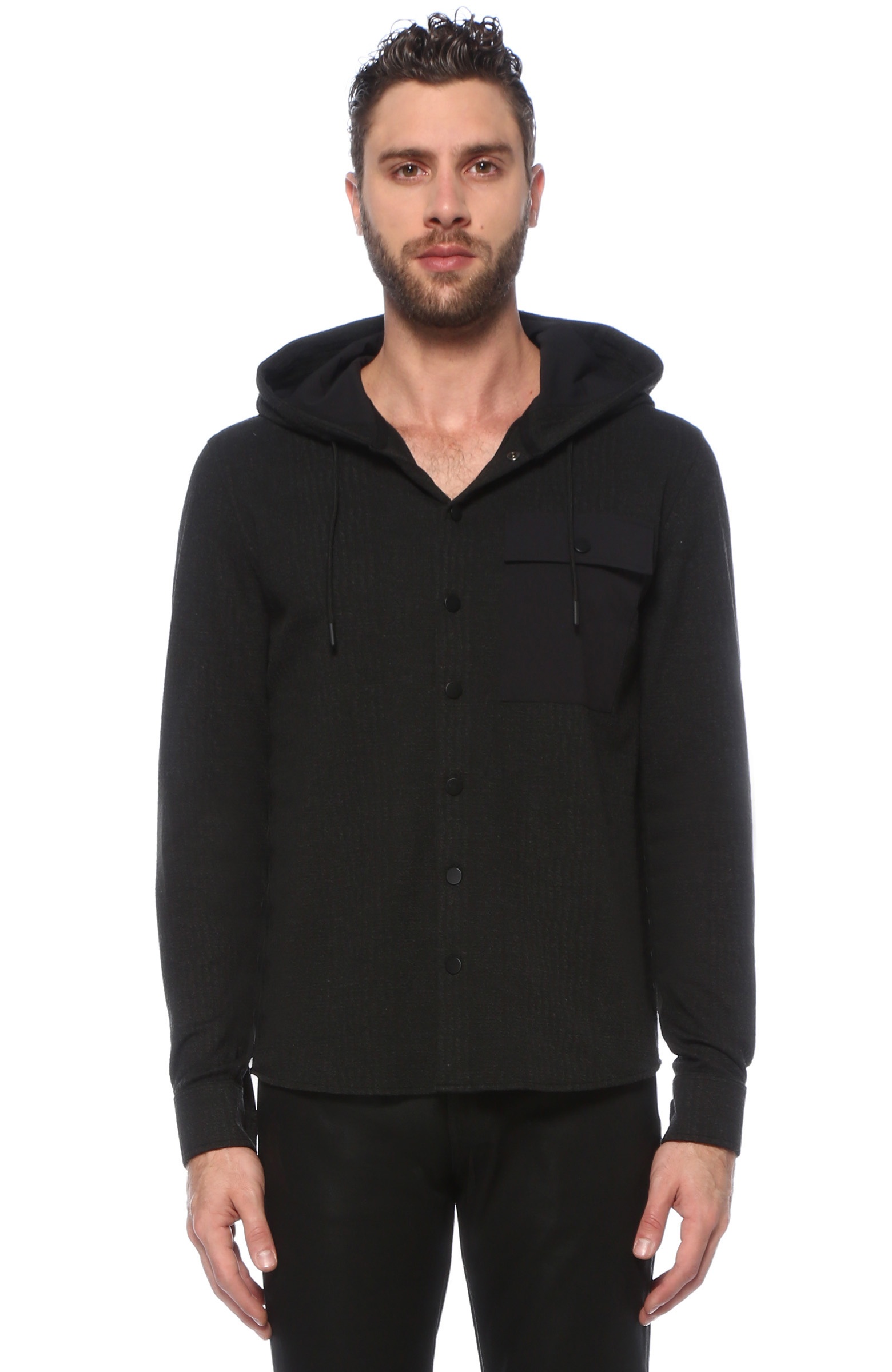 Slim Fit Siyah Kapüşonlu Sweatshirt Slim Fit Siyah Kapüşonlu Sweatshirt