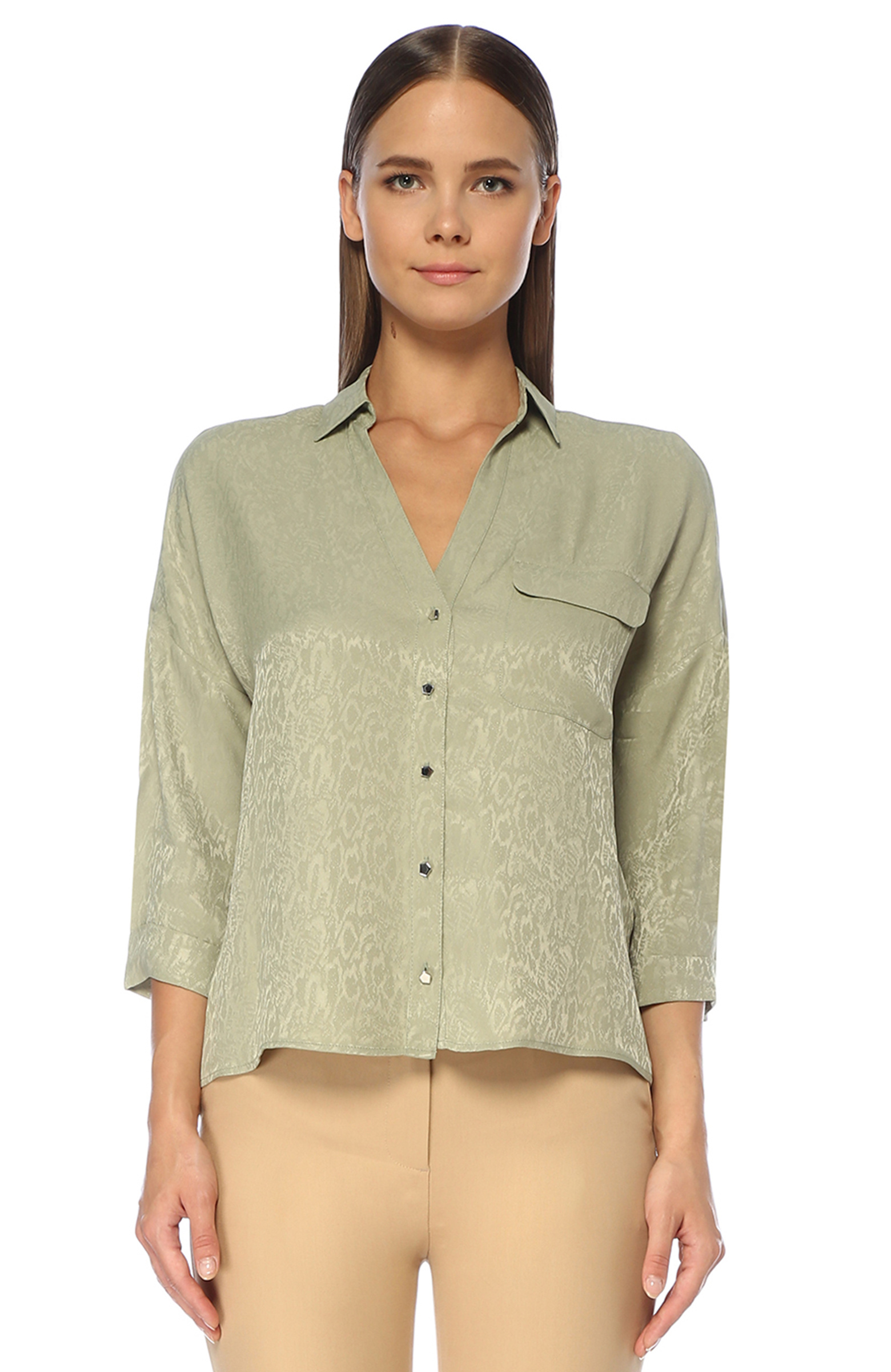 Yeşil Desenli Gömlek