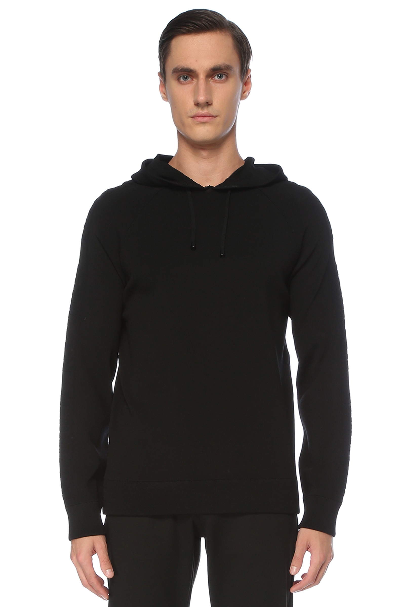 Lacivert Kapüşonlu Kazak