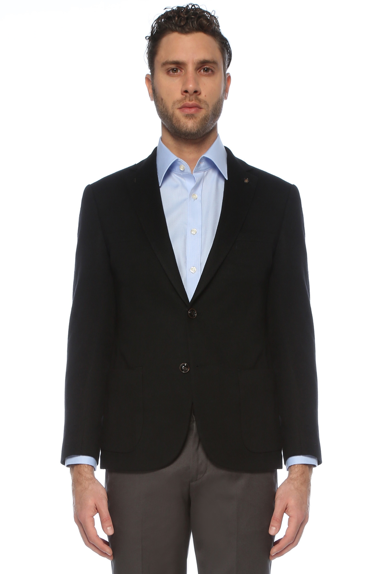 Drop 6 Slim Fit Siyah Kelebek Yaka Kaşmir Ceket Drop 6 Slim Fit Siyah Kelebek Yaka Kaşmir Ceket