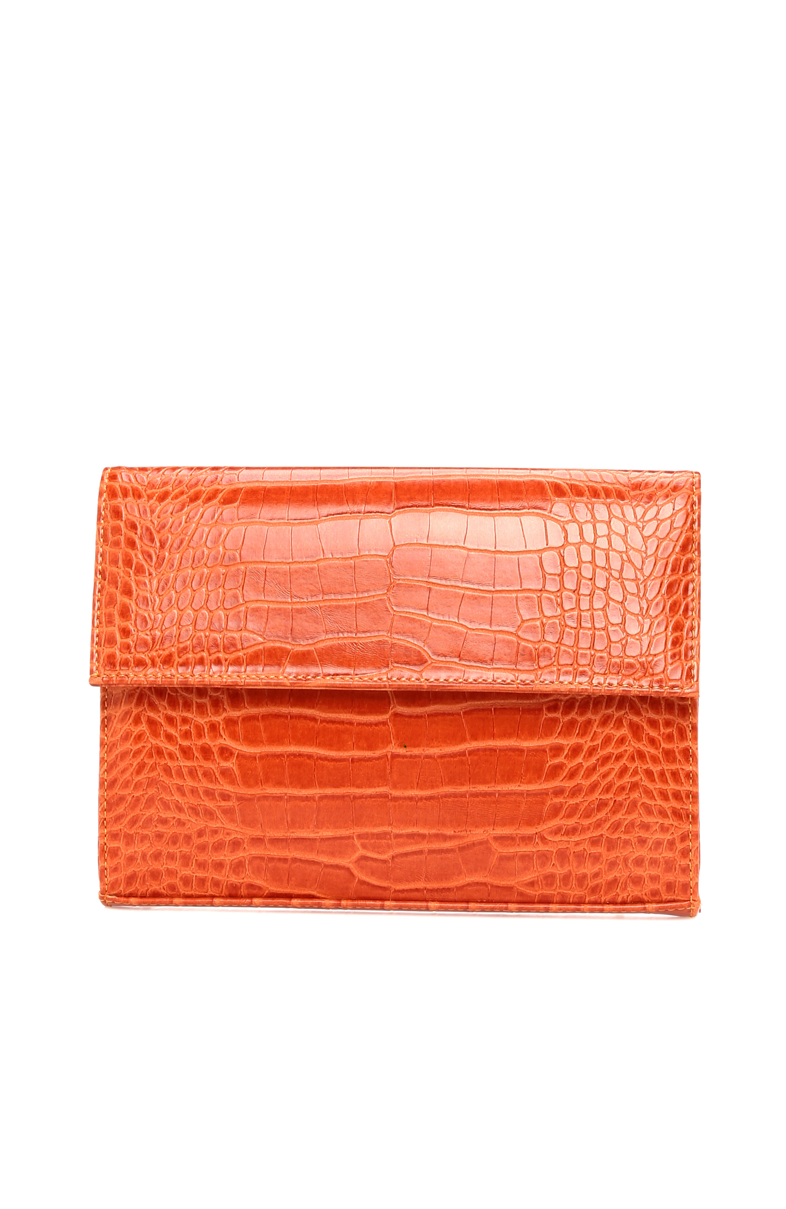 Kroko Oranj Kadın El Çantası