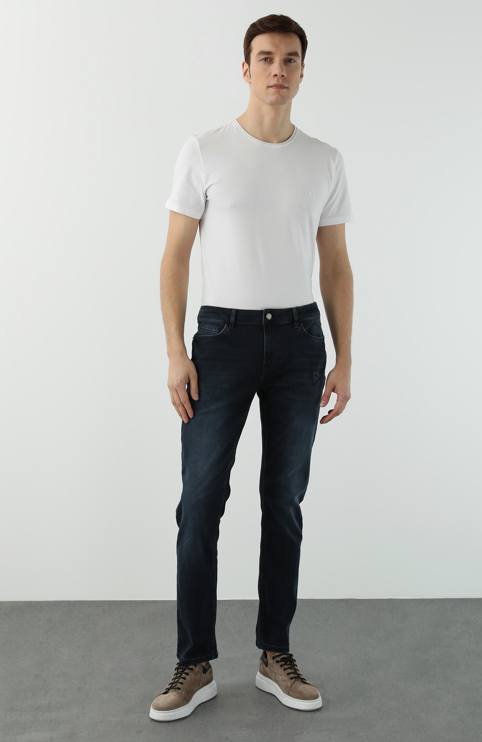 Slim Fit Lacivert Jean Pantolon