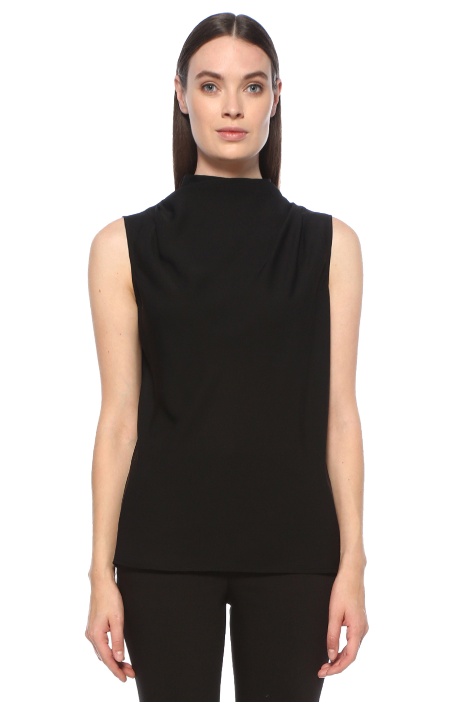 Siyah Dik Yaka Bluz Siyah Dik Yaka Bluz