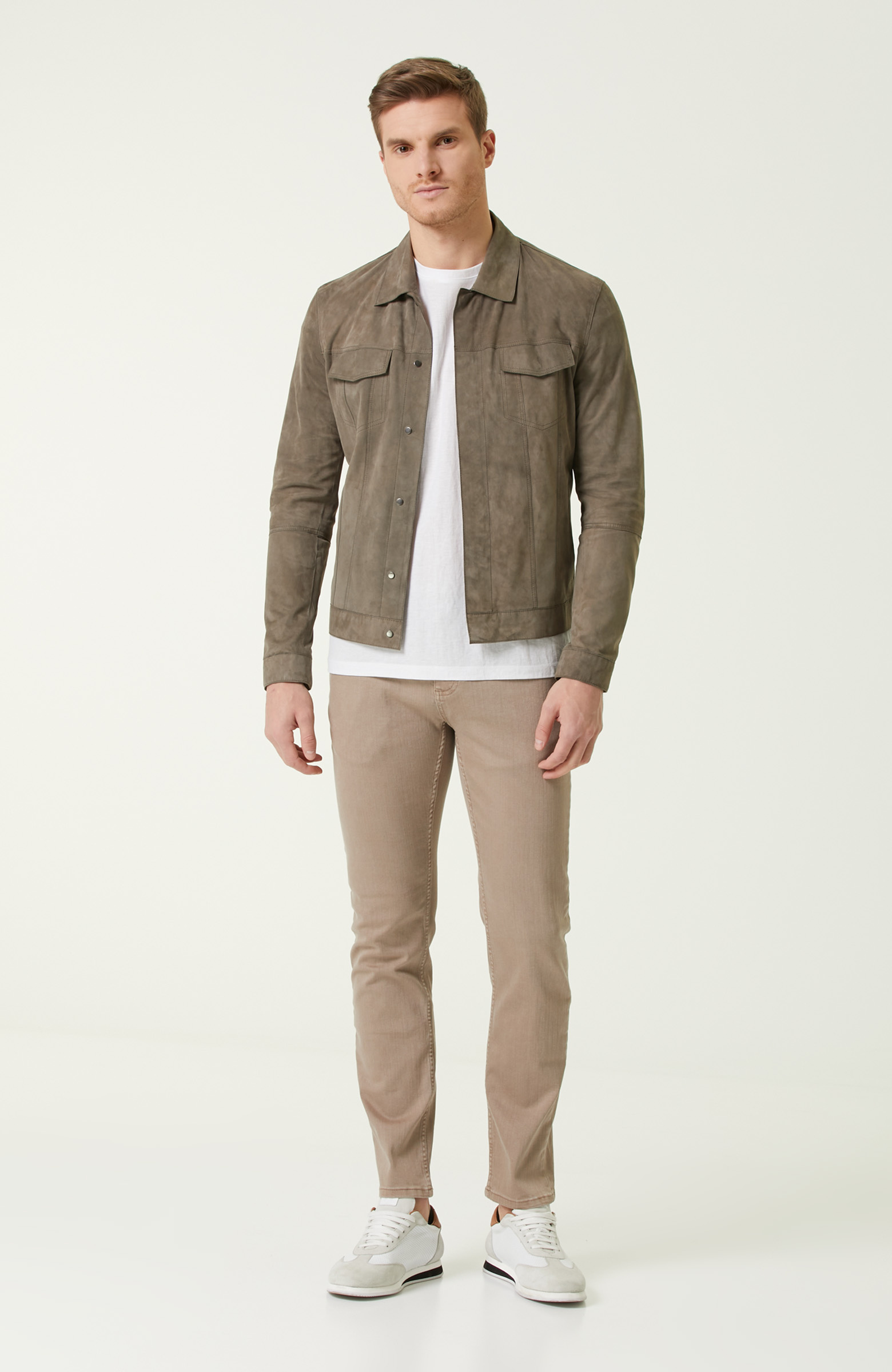 Slim Fit Vizon Dar Paça Casual Pantolon