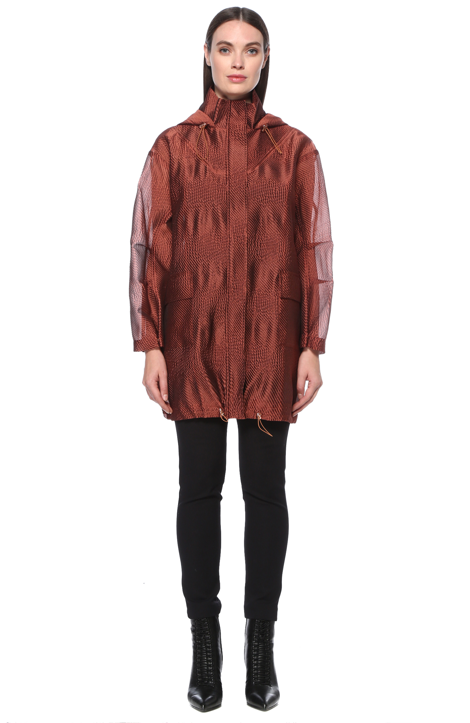 Kiremit Kapüşonlu Mont Kiremit Kapüşonlu Mont